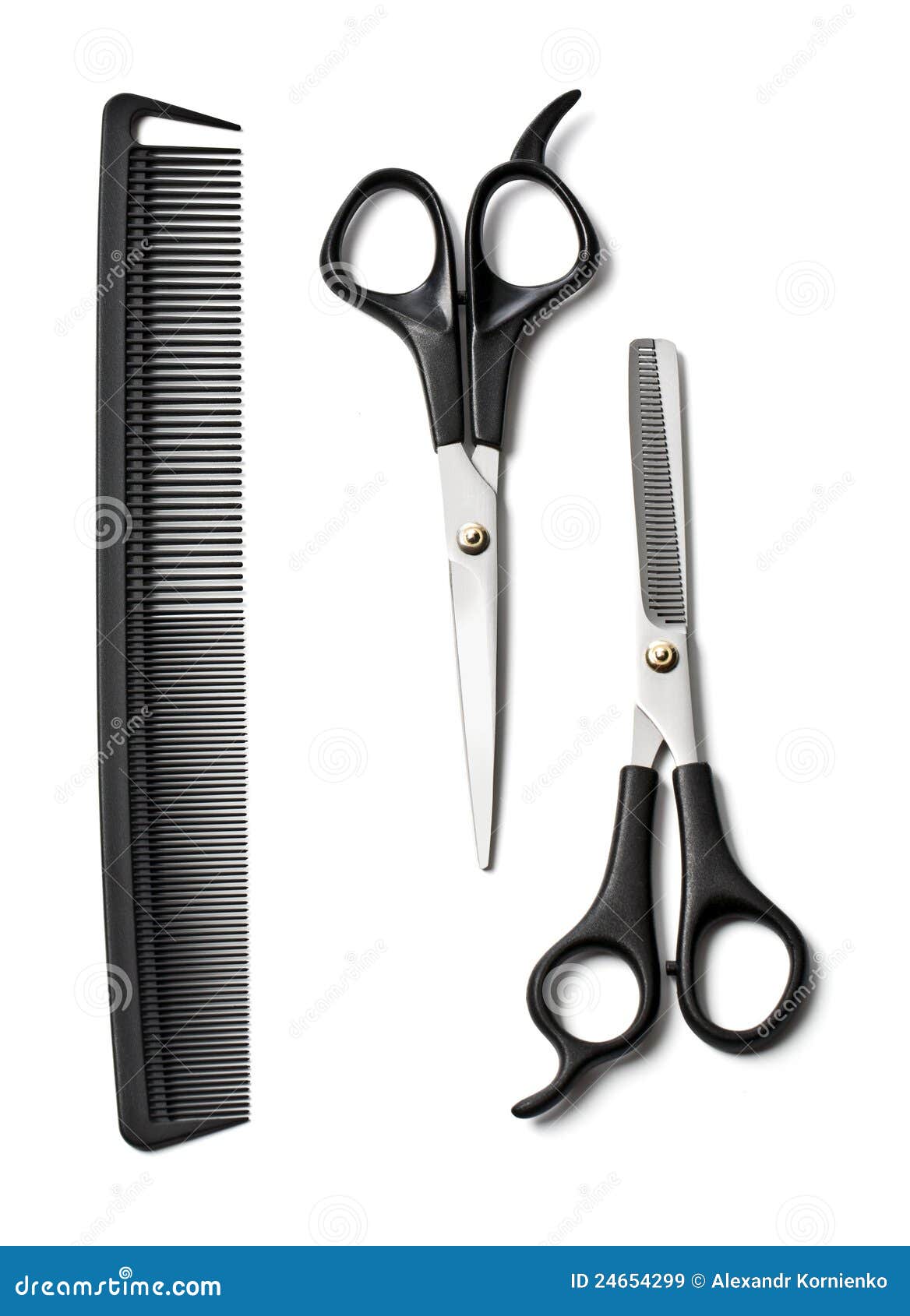 Schaar en kam stock afbeelding. Image of stilist, haar - 24654299