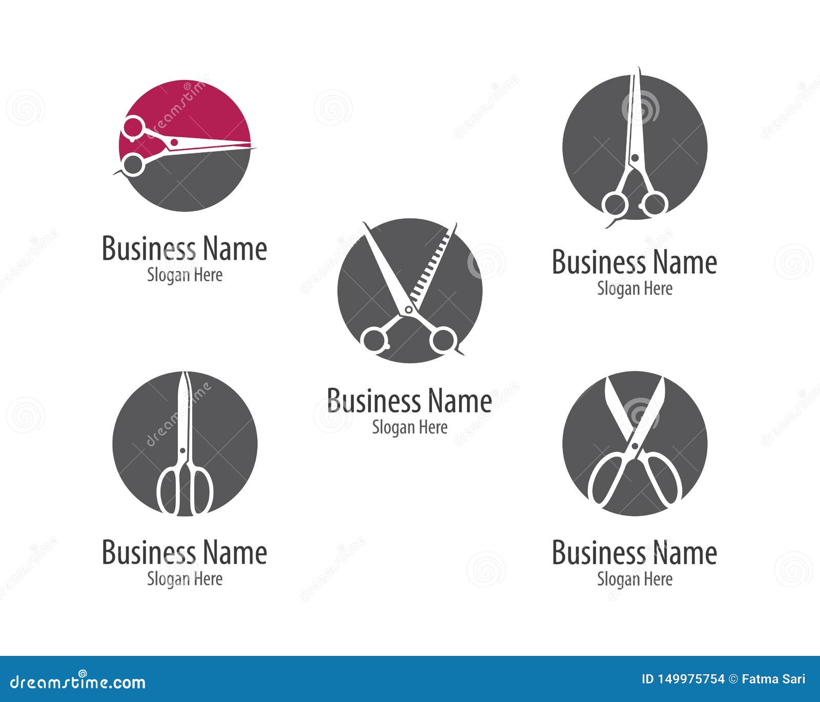 Schaar Logo Icon vector illustratie. Illustration of kapsel - 149975754