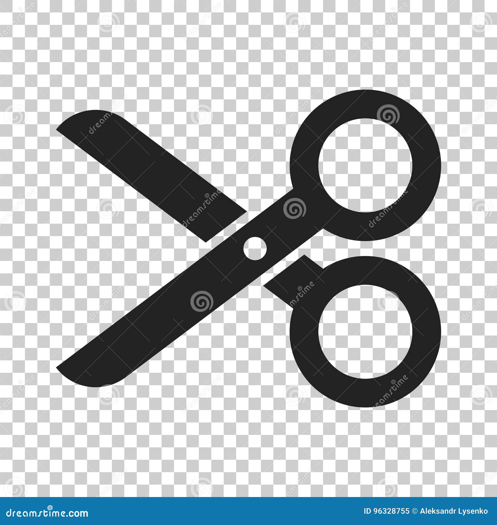 Schaar Vlak Pictogram Schaar Vectorillustratie Vector Illustratie ...