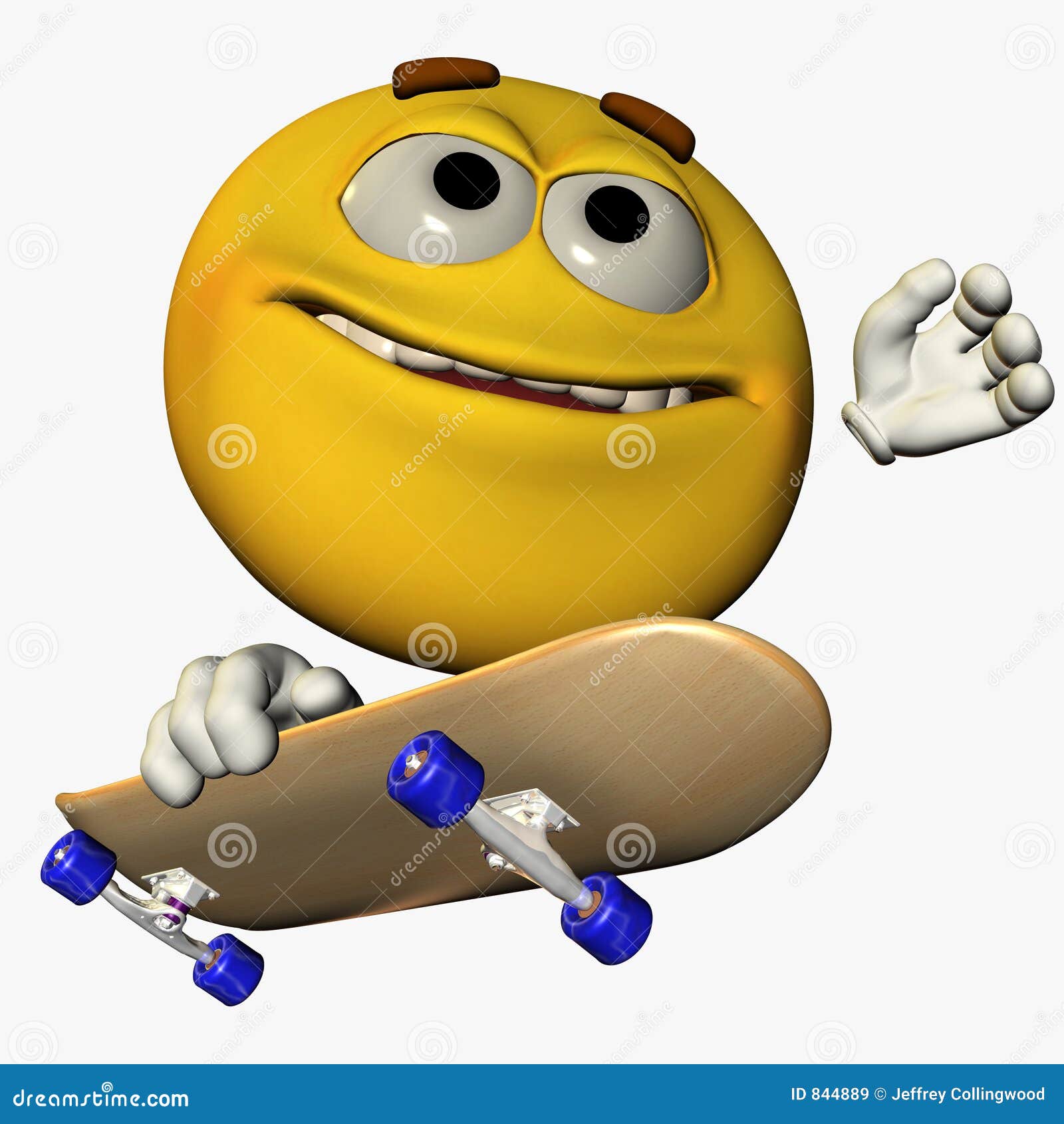 Schaatser Smilie 1 stock illustratie. Illustration of glimlach - 844889