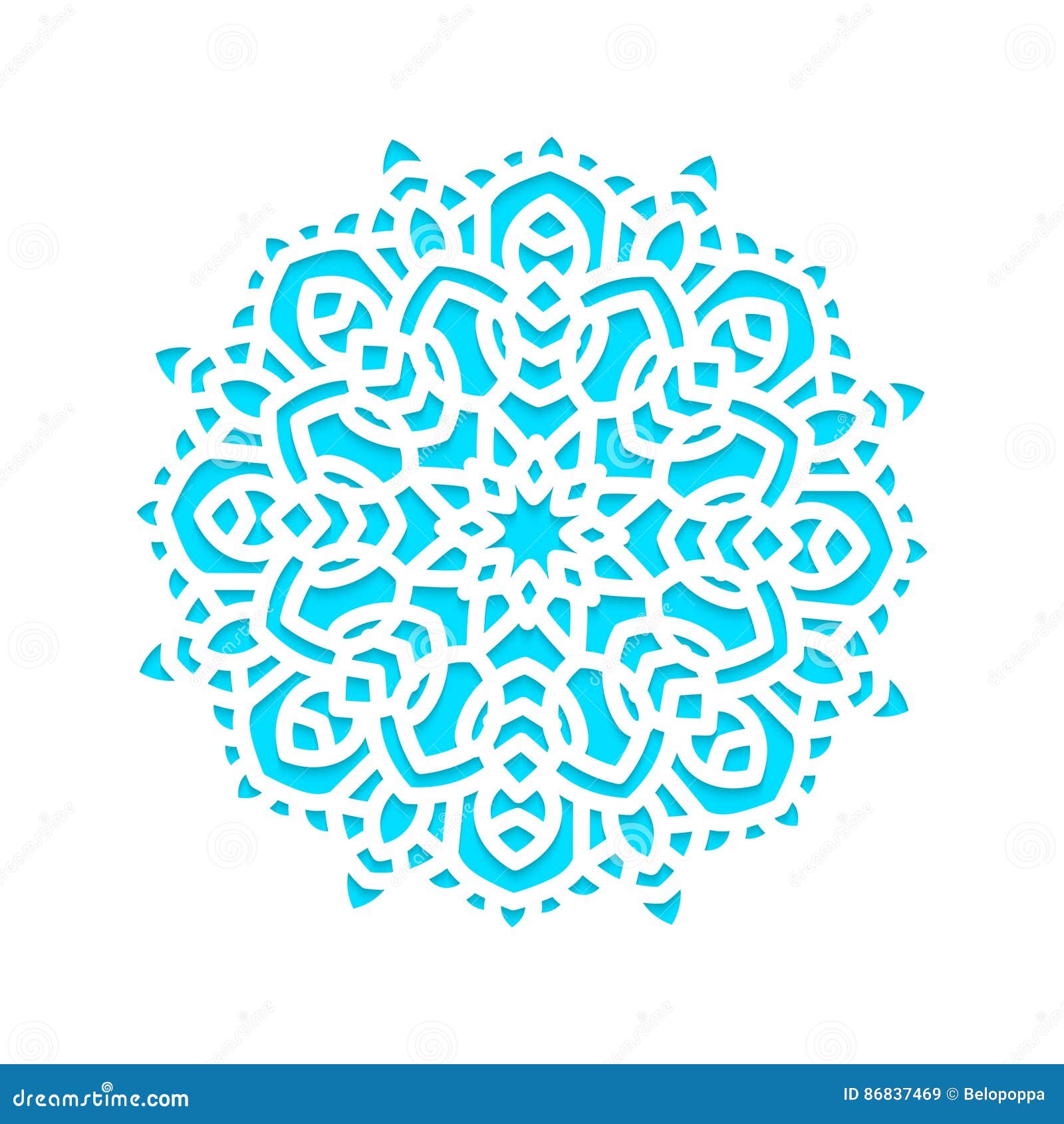 Schablonenschneeflocken-Laser-Schnitt Und Graviert Vektor Abbildung ...