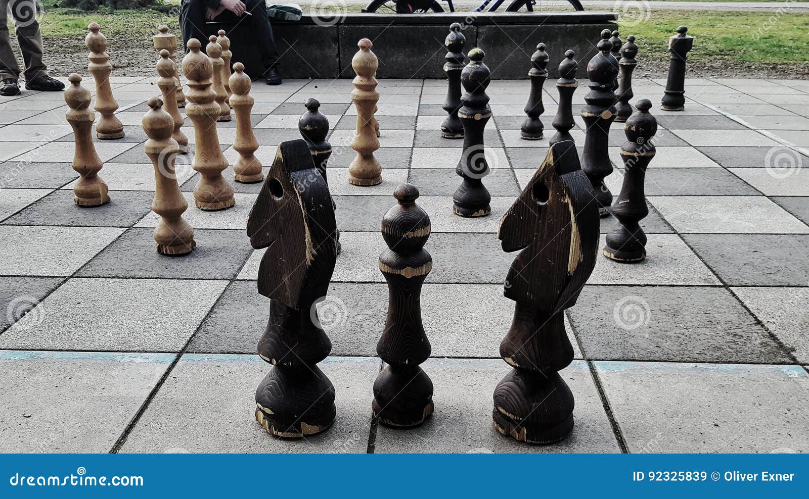 Schack utomhus fotografering för bildbyråer. Bild av strategiskt - 92325839