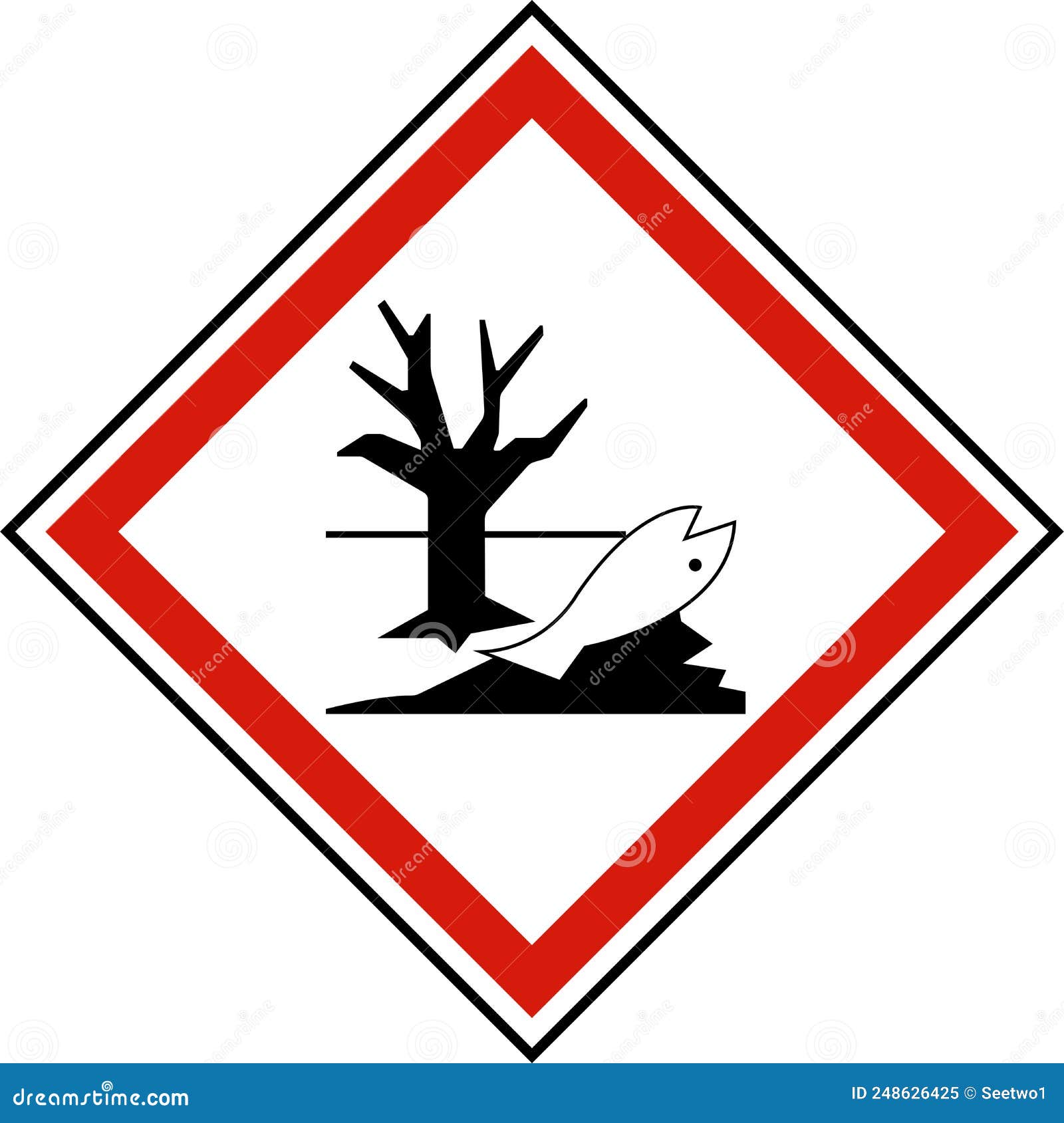 Schadelijk Voor Het Milieu , Symbool Op Witte Achtergrond Vector ...