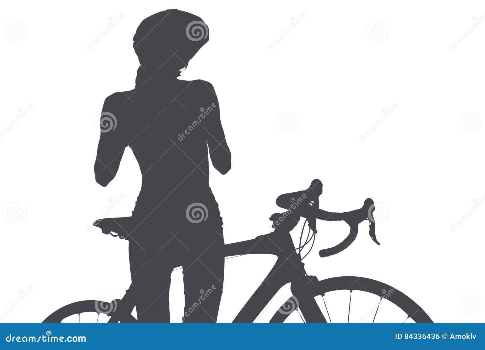 Schattenbild Der Frau Mit Einem Fahrrad Stock Abbildung - Illustration ... Schattenbild Der Frau Mit Einem Fahrrad Stock Abbildung - Illustration ...