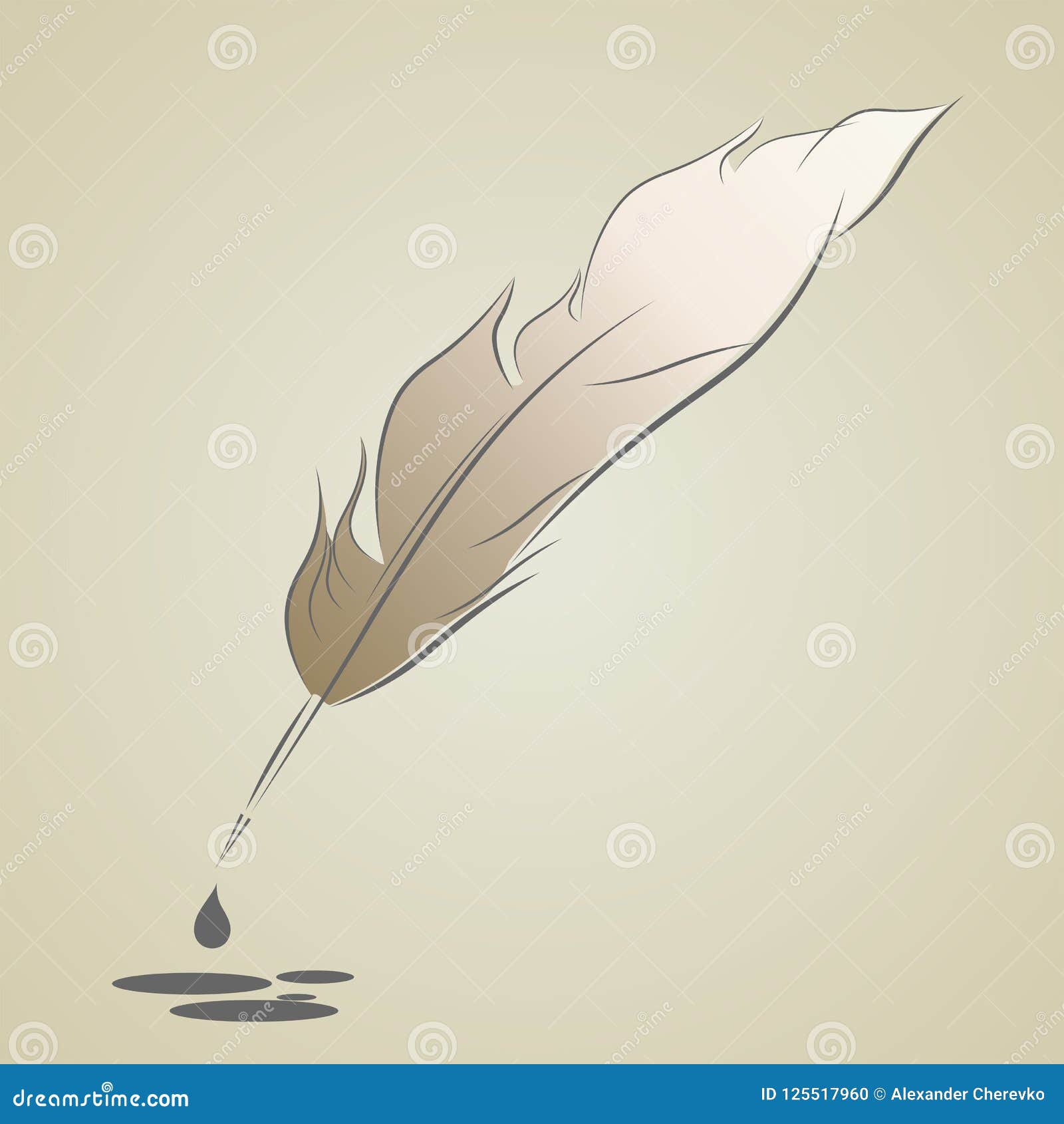 Schattenbild Des Stiftes Mit Einem Stift Der Beige Farbe Mit Flecken ...