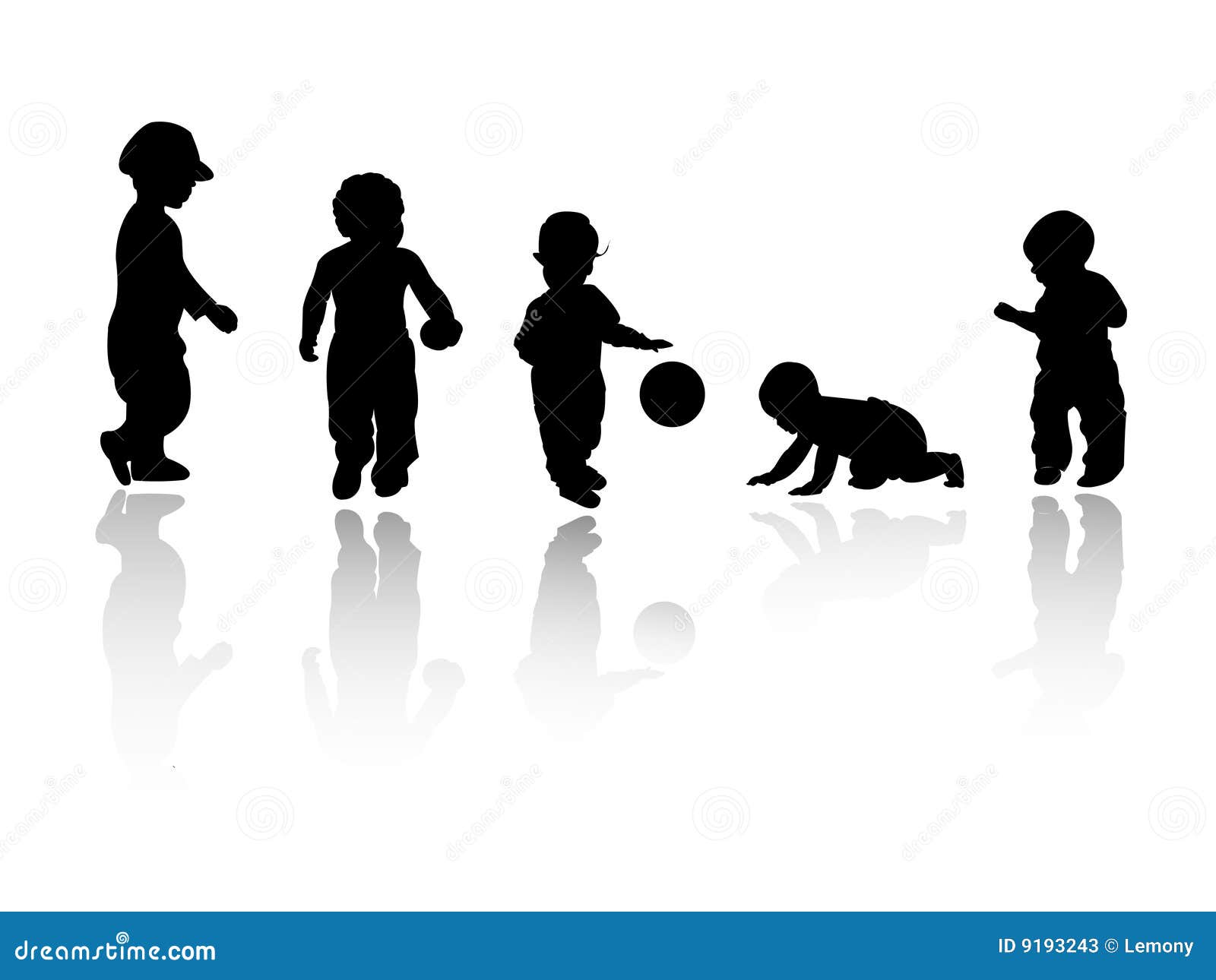 Schattenbilder - Kinder vektor abbildung. Illustration von person - 9193243