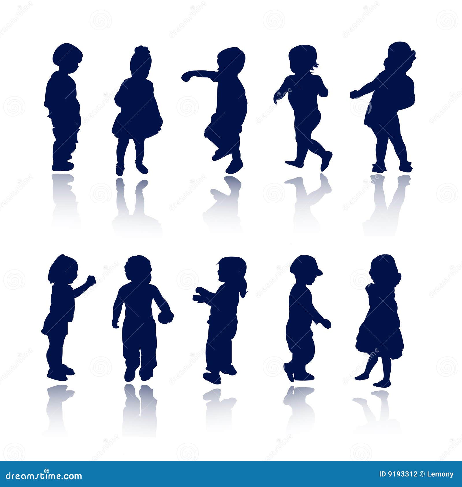 Schattenbilder - Kinder vektor abbildung. Illustration von auslegung ...