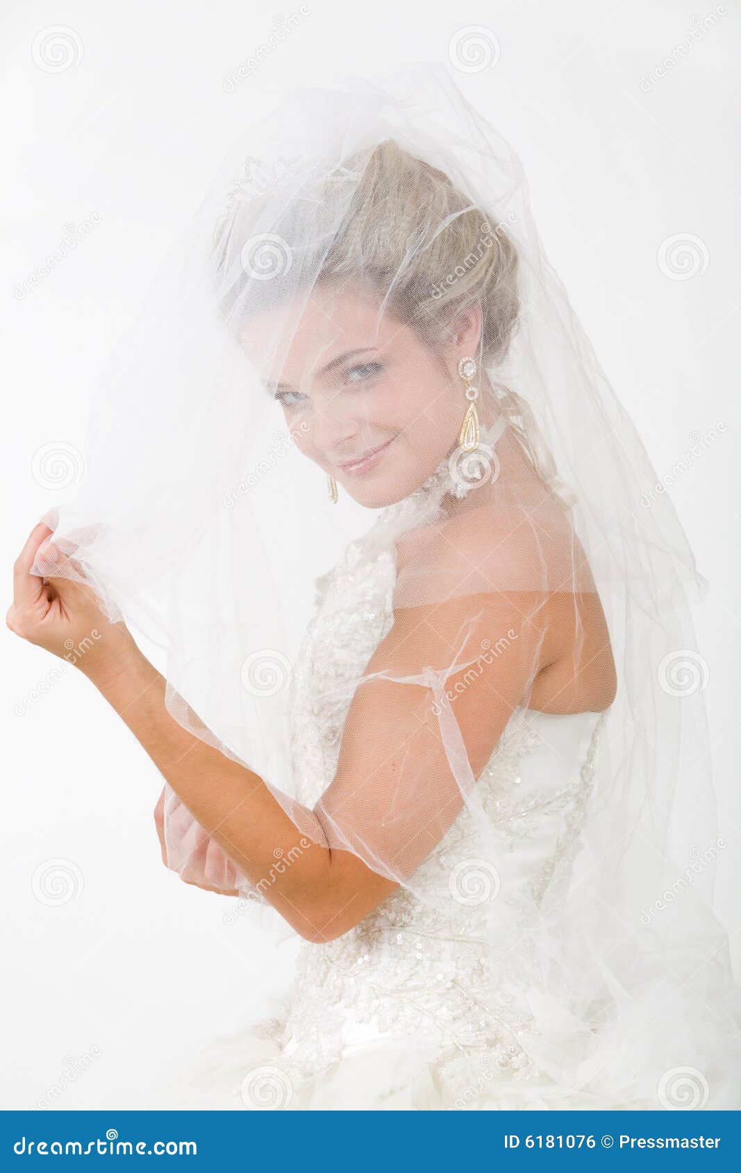 Schauen durch Schleier stockfoto. Bild von frau, verlobtes - 6181076