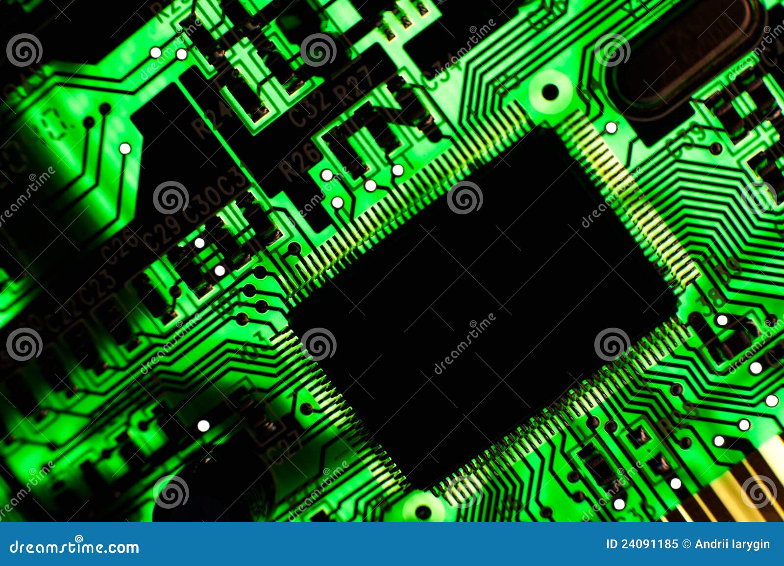 Scheda elettronica immagine stock. Immagine di verde - 24091185