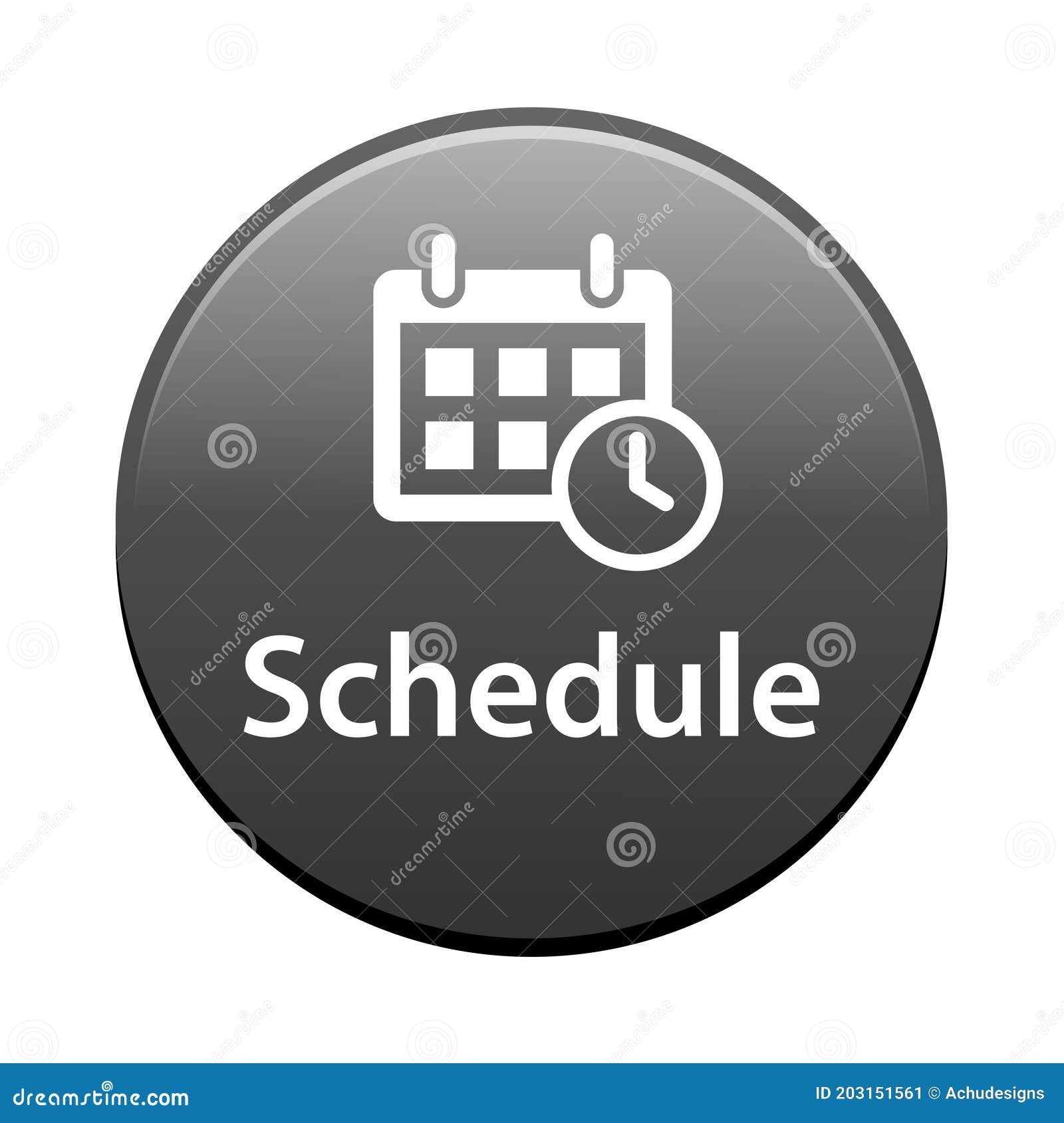 Schedule button stock vector. Illustration of element - 203151561