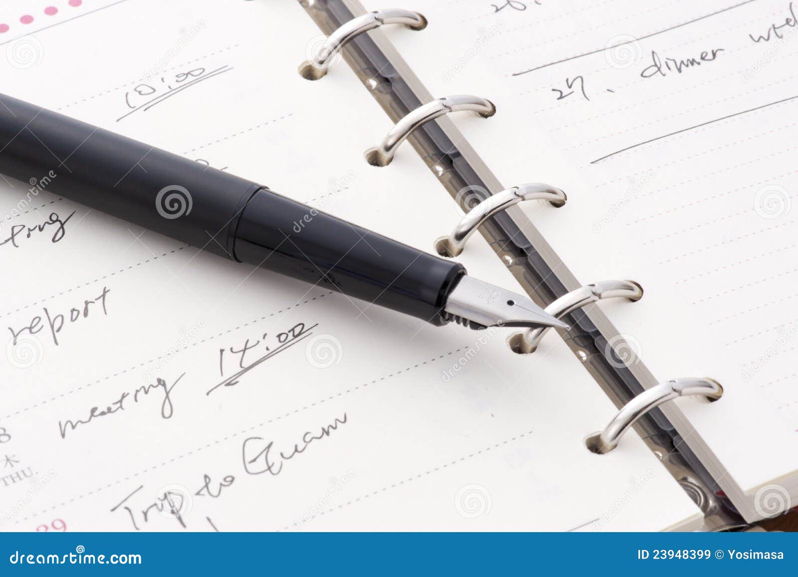 Schedule stock image. Image of notebook, closeup, calendar - 23948399