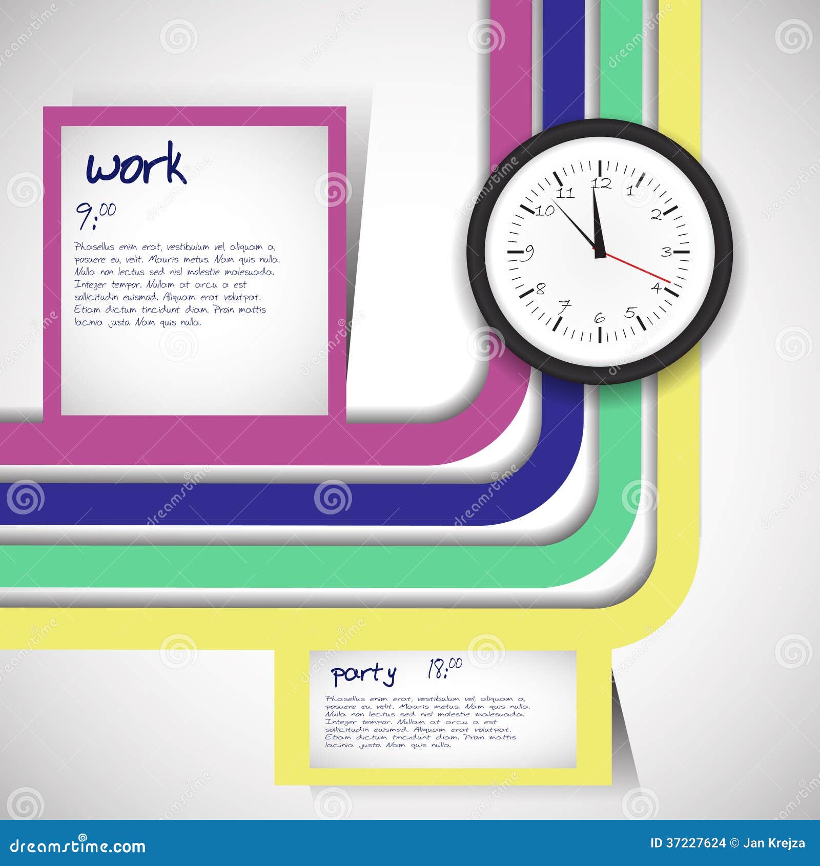 Daily schedule stock illustration. Illustration of memo - 37227624