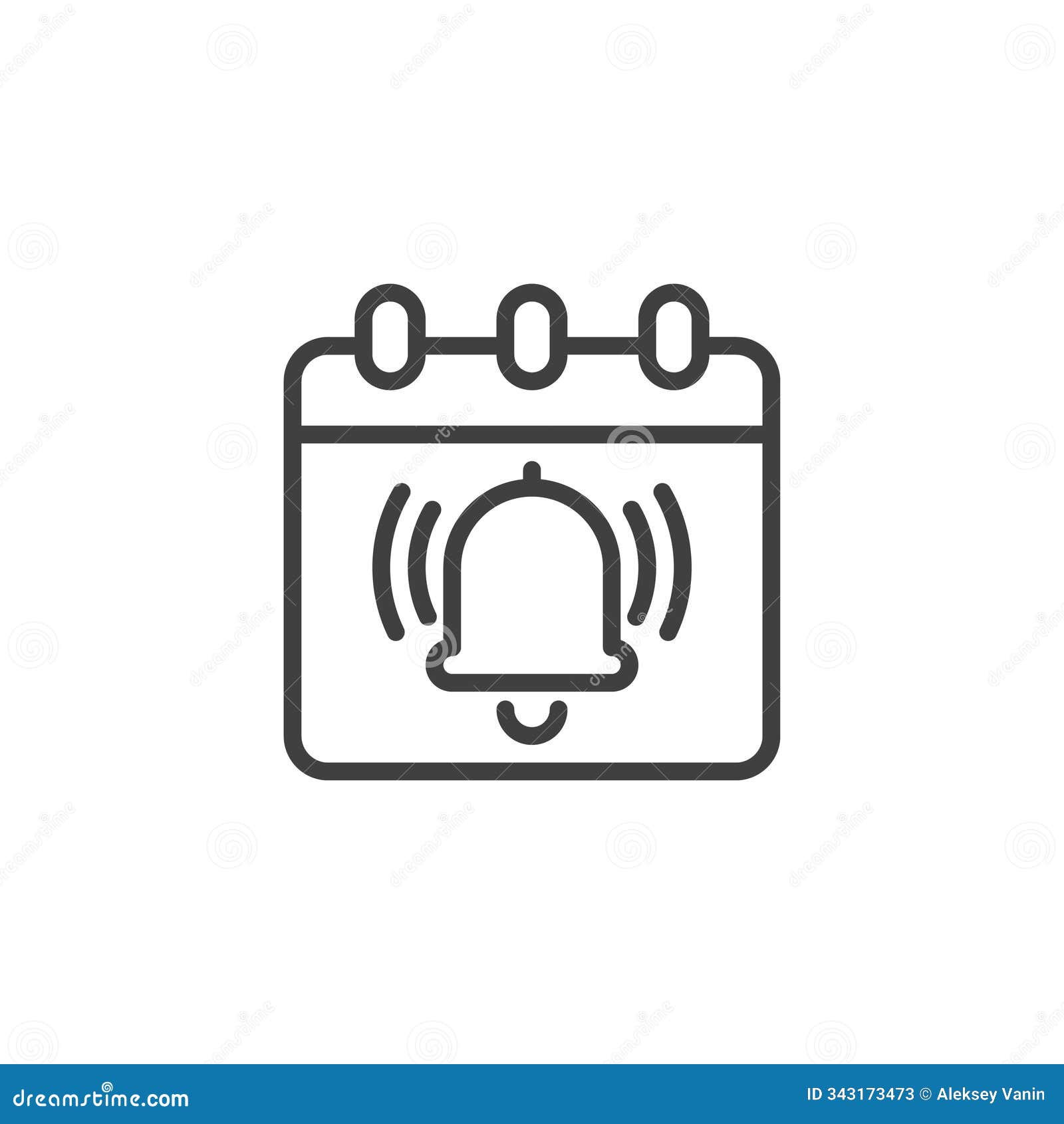 Schedule Alert line icon stock illustration. Illustration of hollow ...
