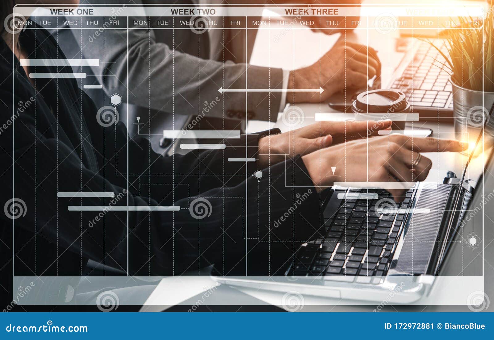 Schedule Business Planning and Project Management Stock Image - Image ...