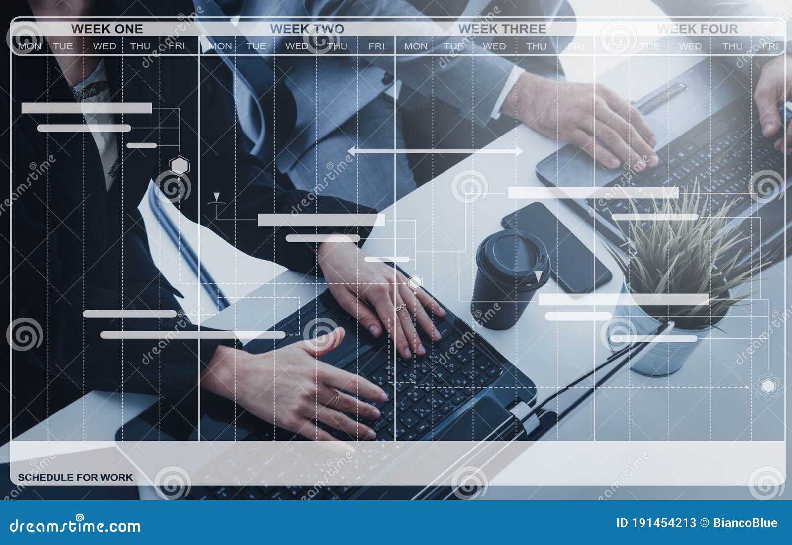 Schedule Business Planning and Project Management. Stock Image - Image ...