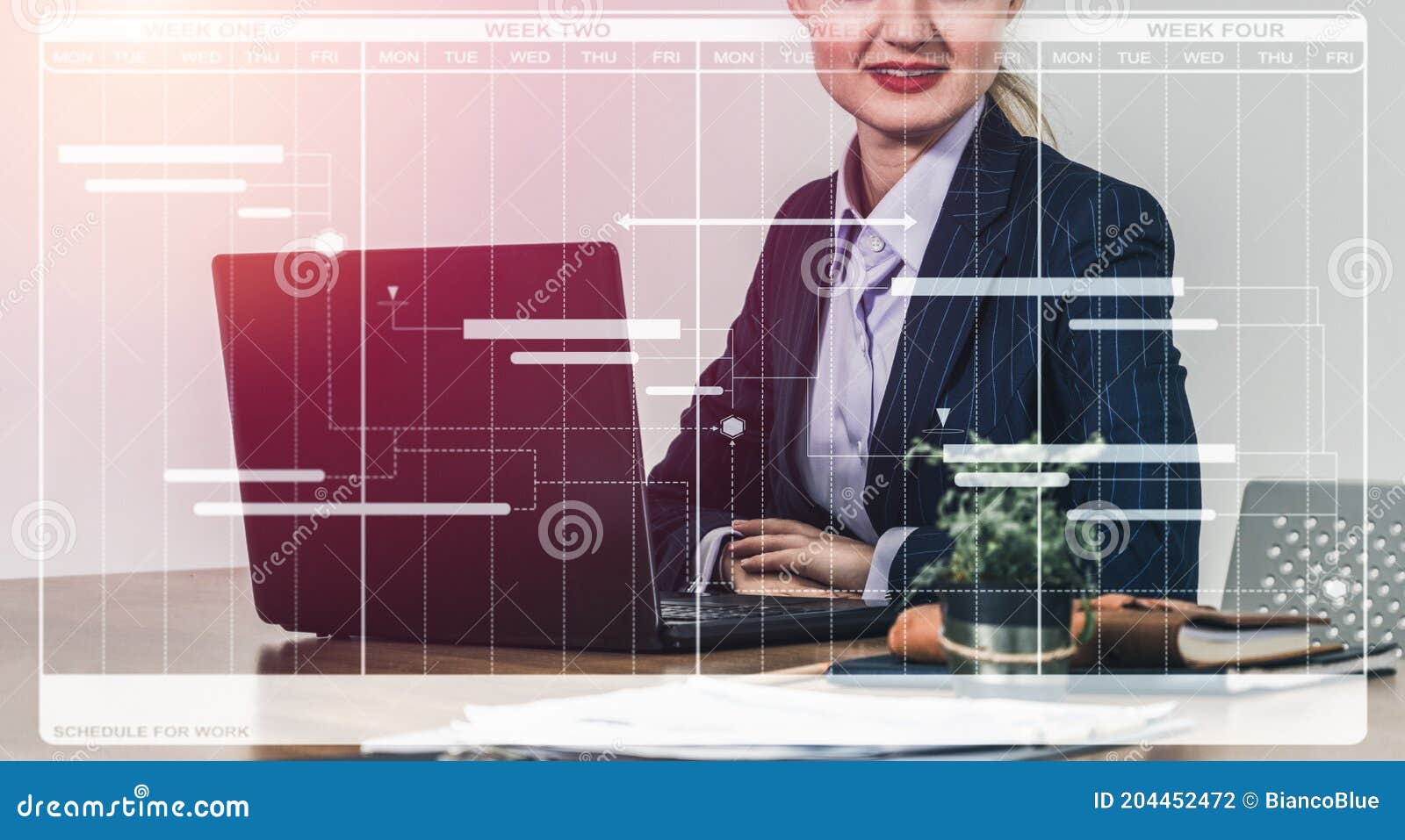 Schedule Business Planning and Project Management. Stock Photo - Image ...