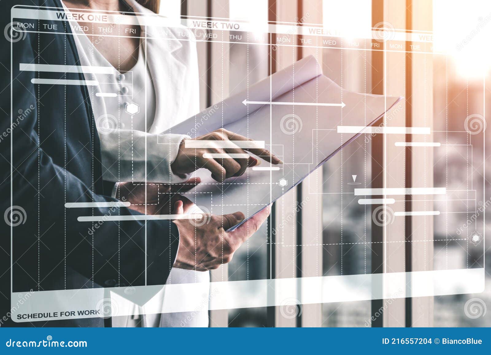 Schedule Business Planning and Project Management. Stock Photo - Image ...