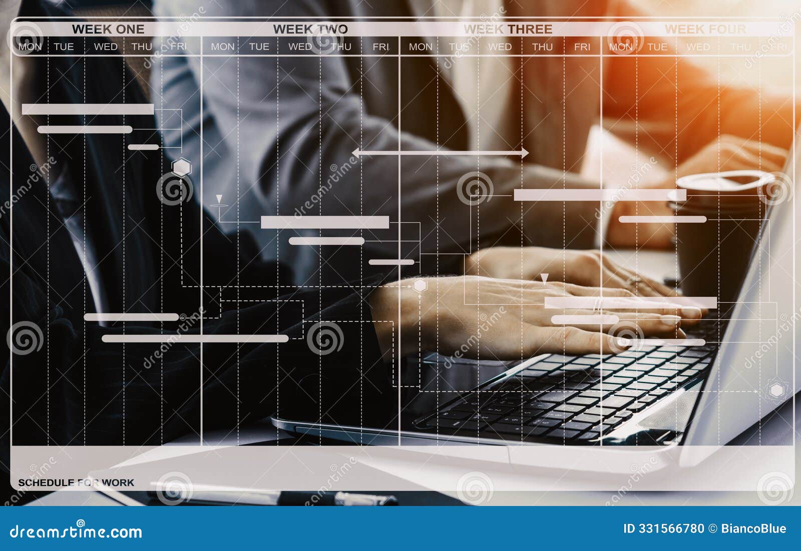 Schedule Business Planning and Project Management. Stock Photo - Image ...