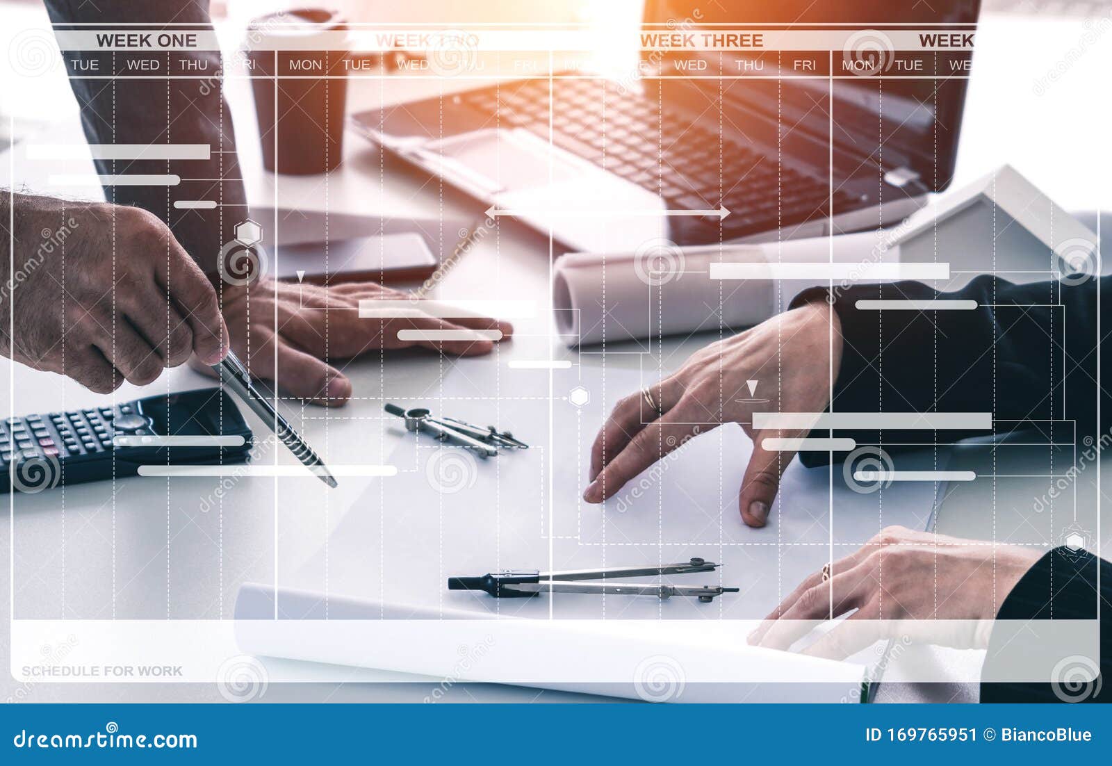 Schedule Business Planning and Project Management Stock Image - Image ...