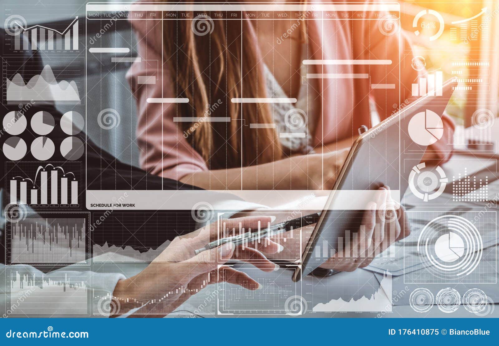 Schedule Business Planning and Project Management Stock Image - Image ...