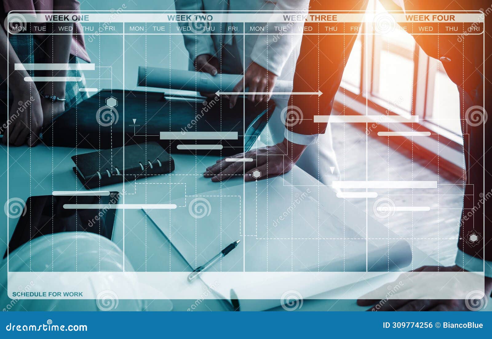 Schedule Business Planning and Project Management. Uds Stock Photo ...