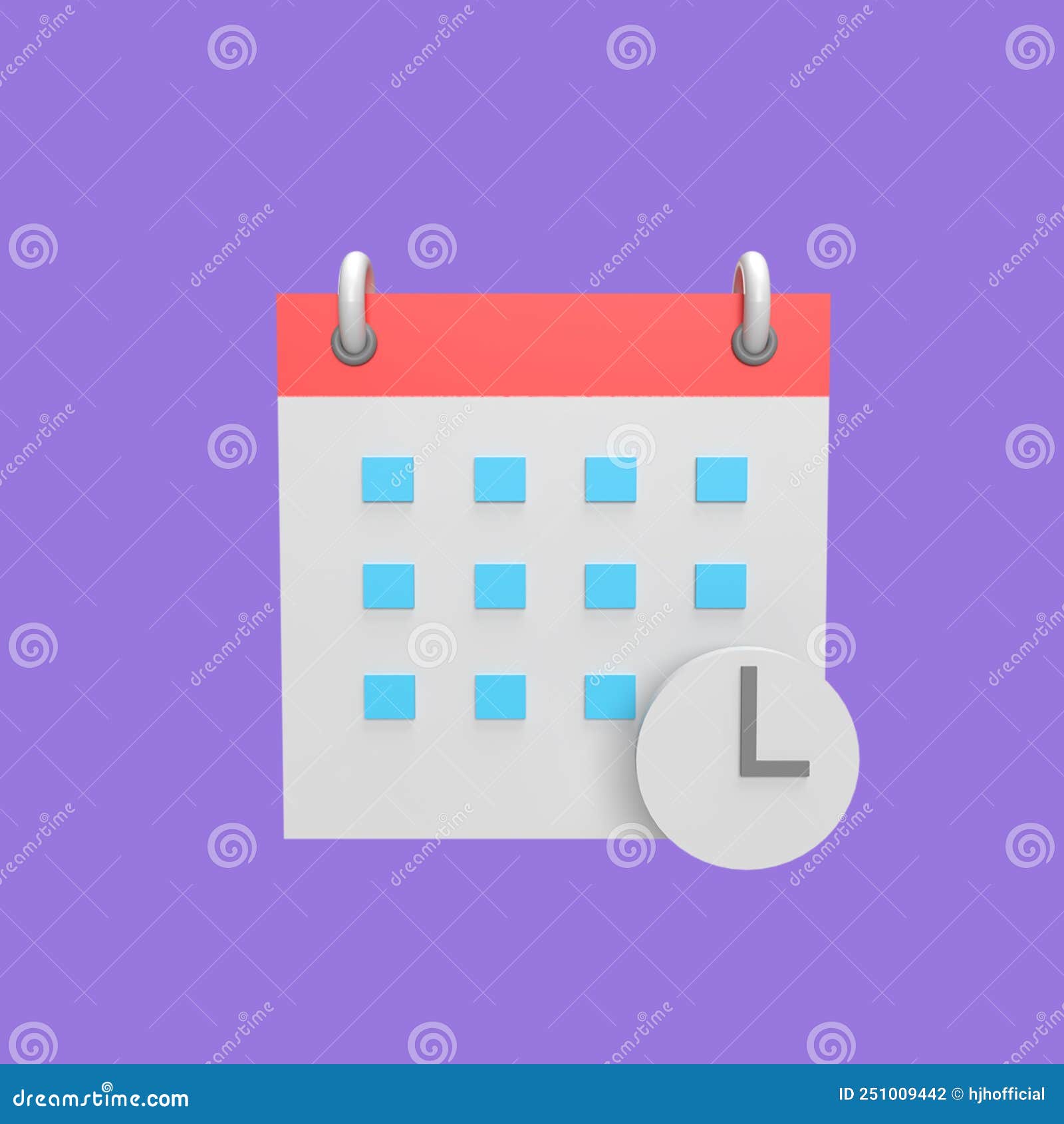 Schedule Calender 3d Icon Model Cartoon Style Concept. Render ...