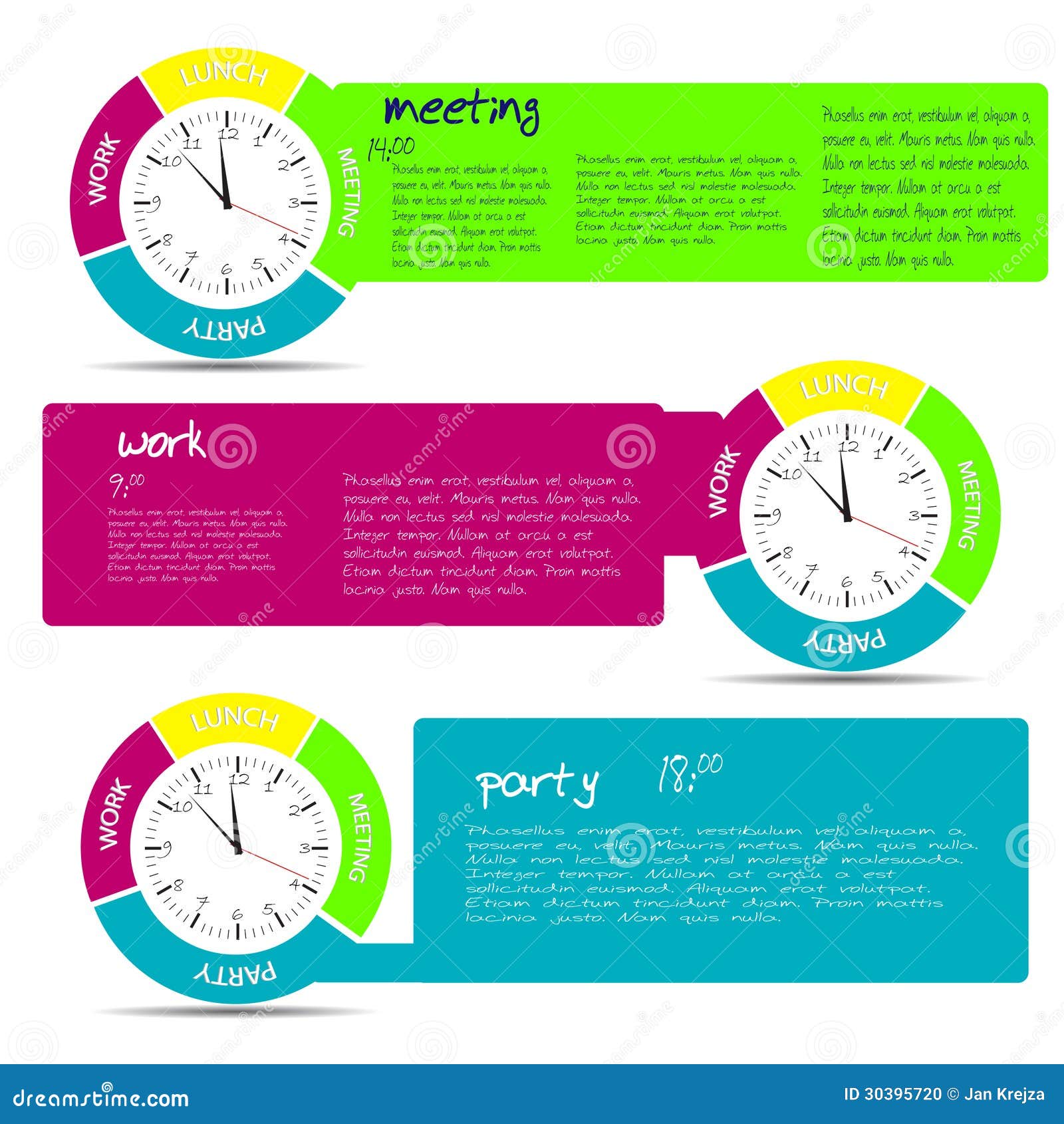 Daily schedule stock illustration. Illustration of event - 30395720