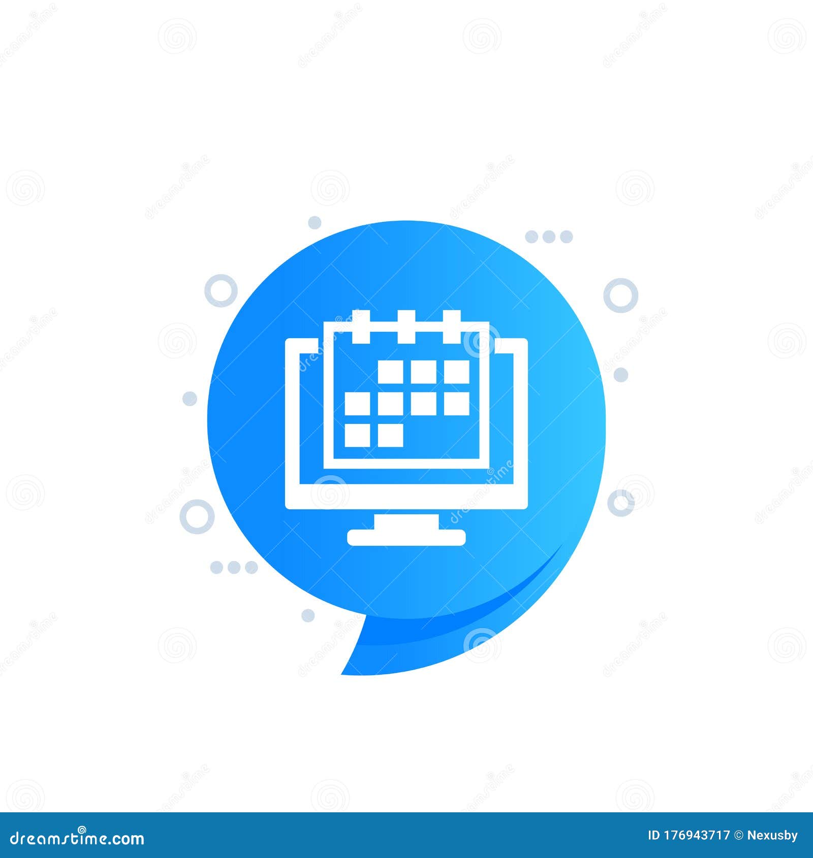 Schedule in computer icon stock vector. Illustration of software ...