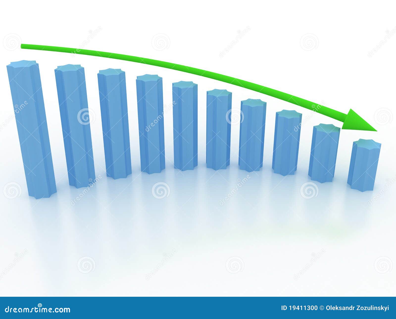 Schedule of Decline of Blue Colonies â„–2 Stock Illustration ...