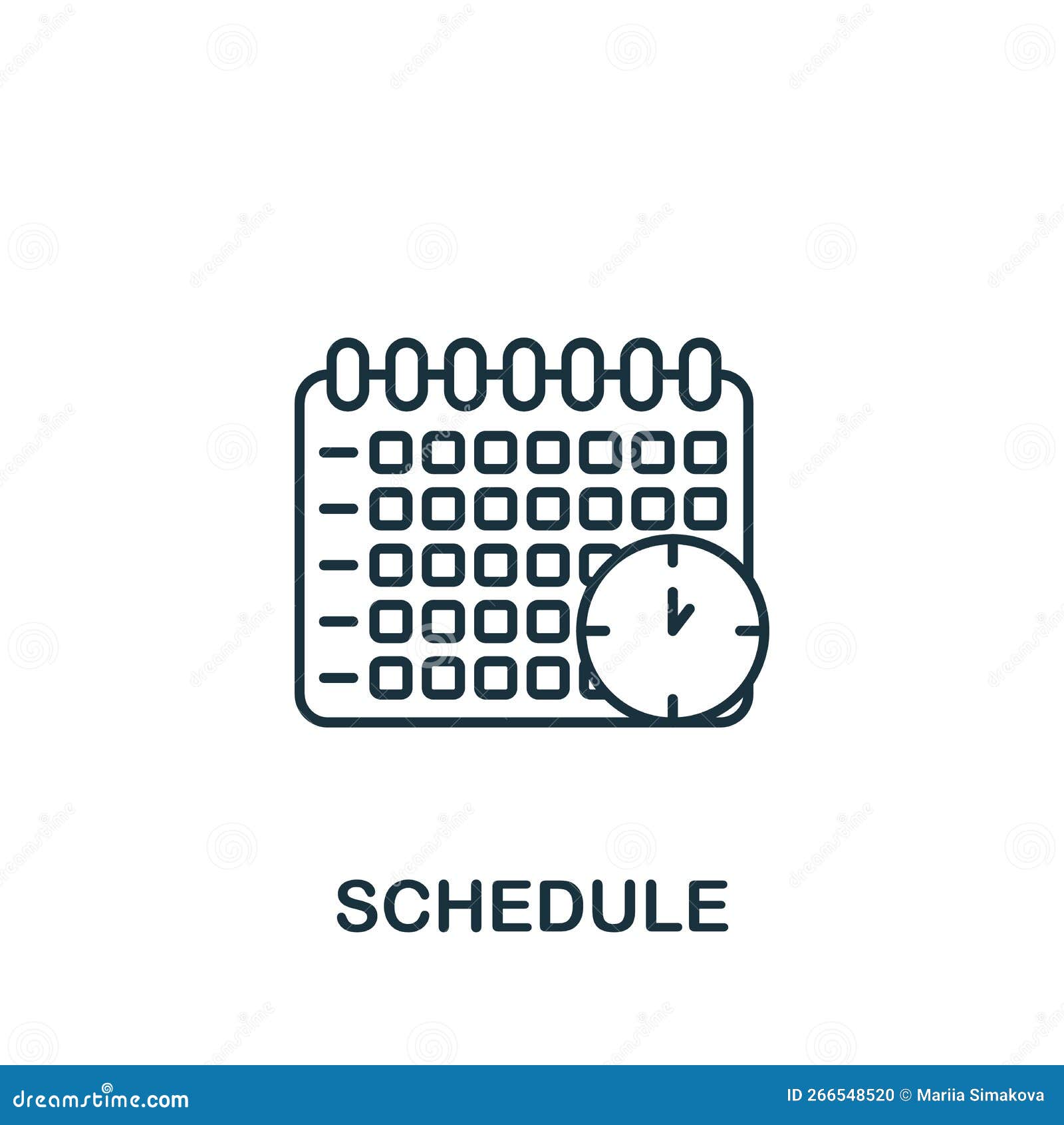 Schedule Icon. Monochrome Simple Time Management Icon for Templates ...