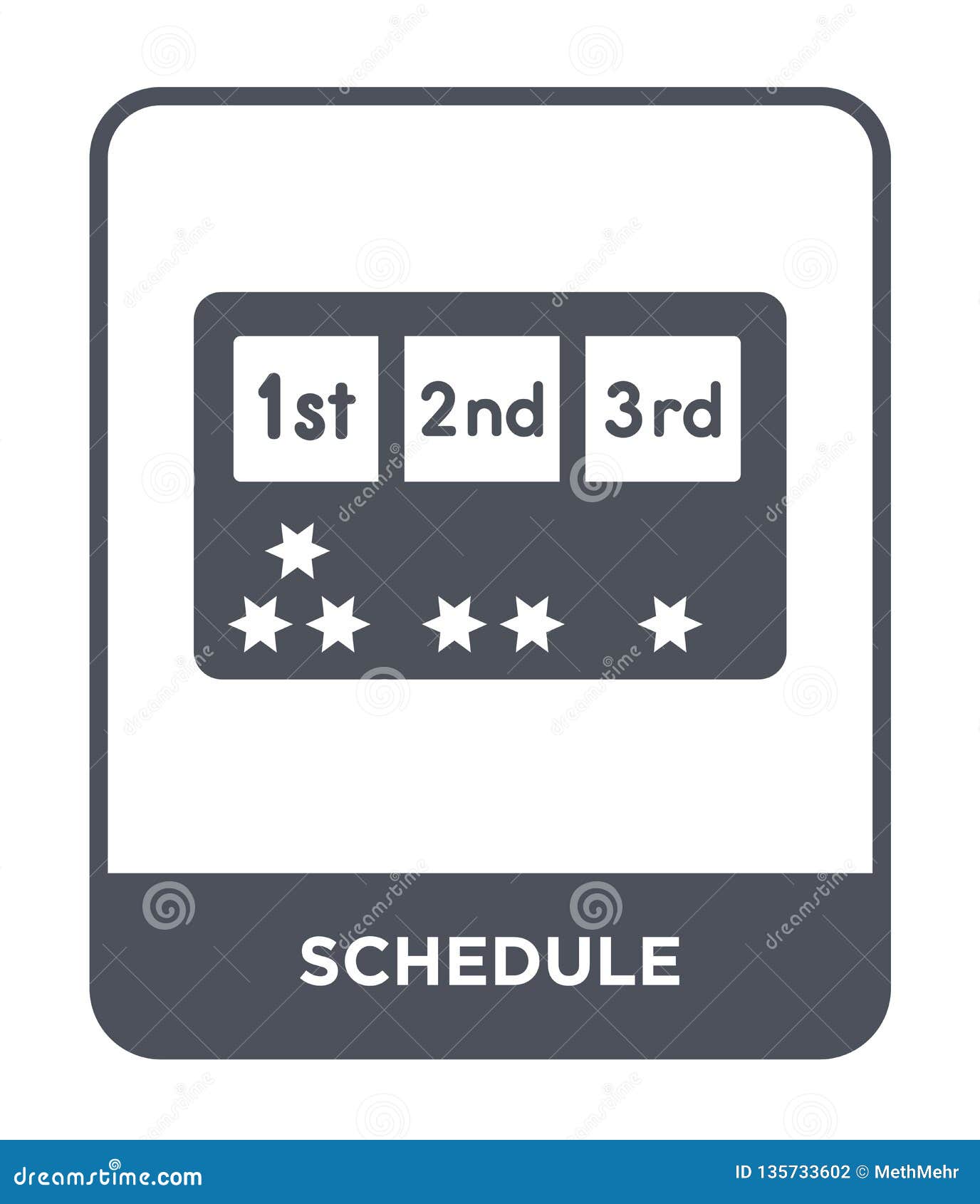 Schedule Icon in Trendy Design Style. Schedule Icon Isolated on White ...