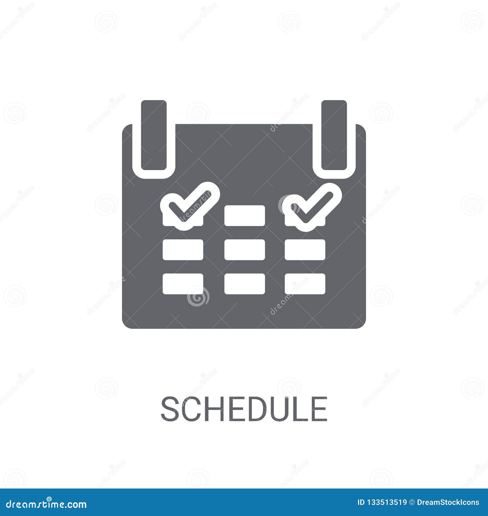Schedule Icon. Trendy Schedule Logo Concept on White Background Stock ...