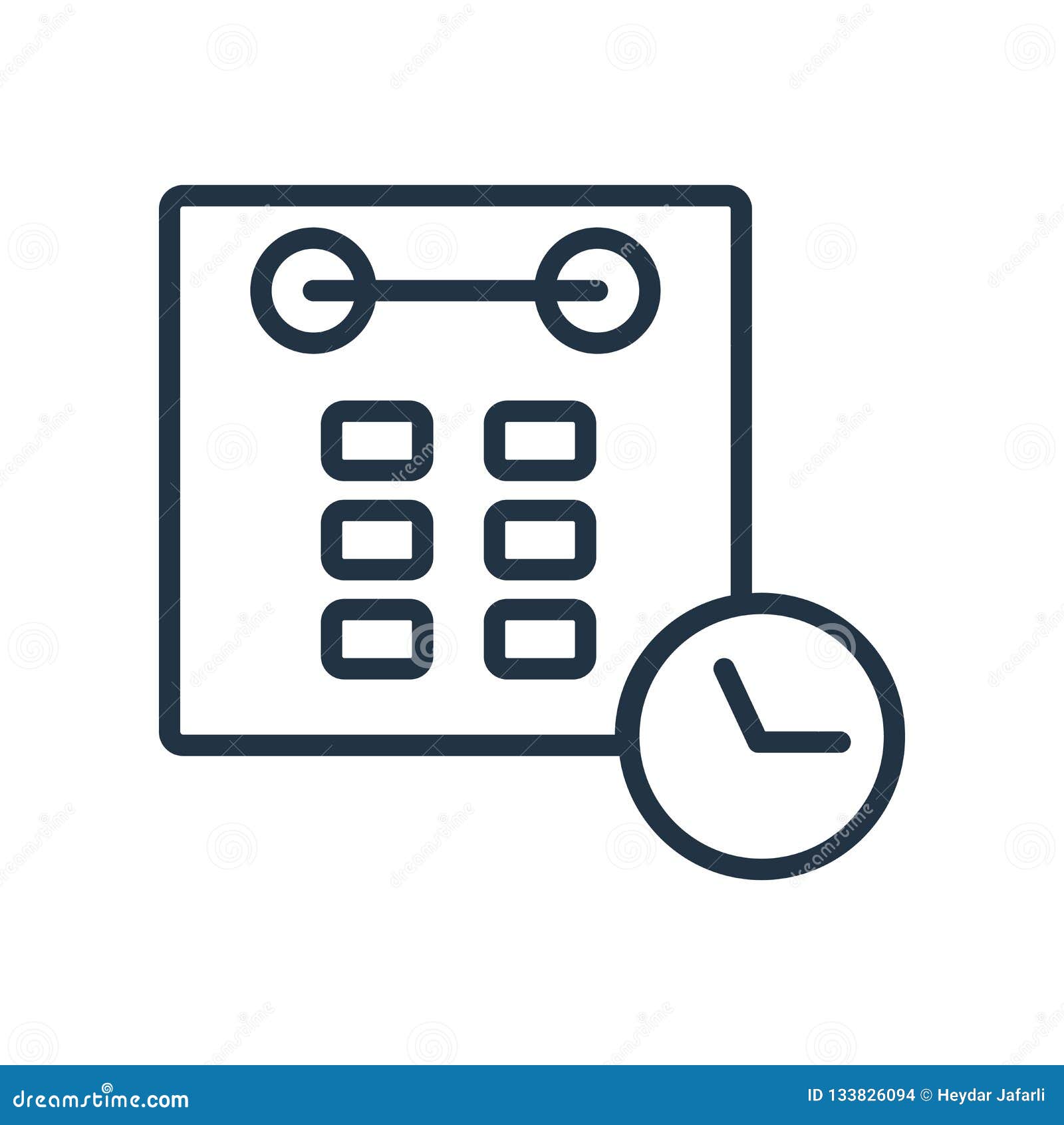 Schedule Icon Vector Isolated On White Background, Schedule Sign Stock ...