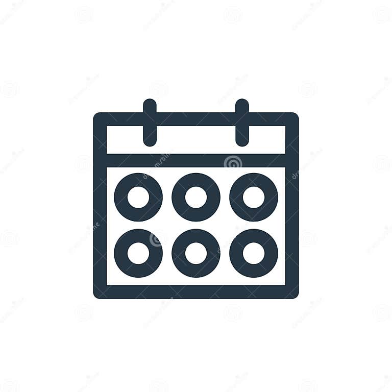 Schedule Icon Vector from User Interface Concept. Thin Line ...