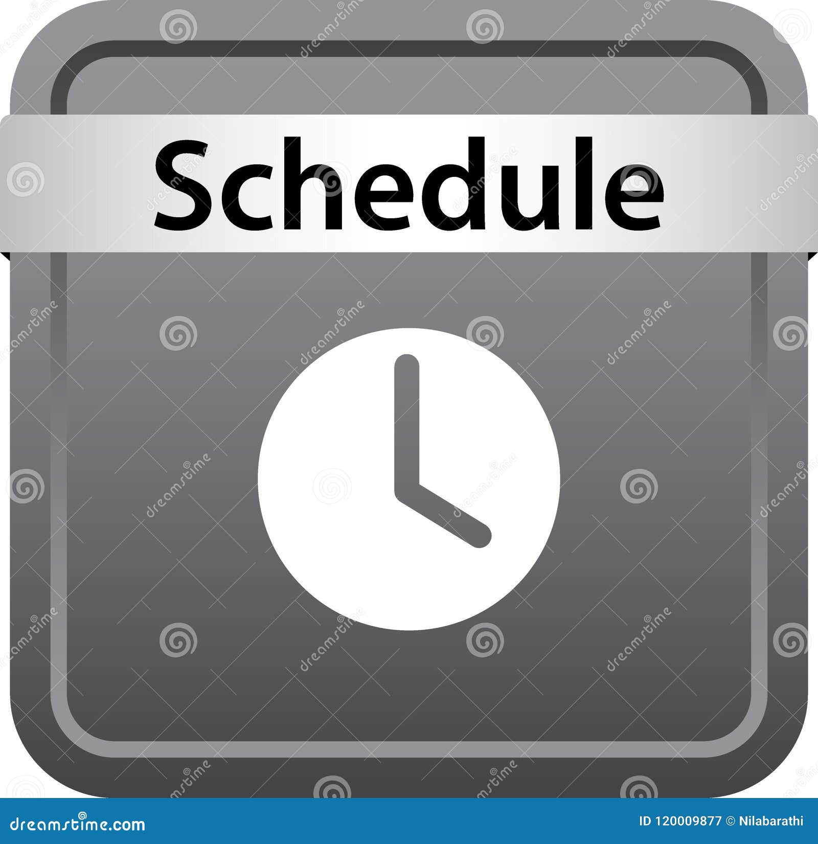 Schedule icon web button stock illustration. Illustration of clock ...