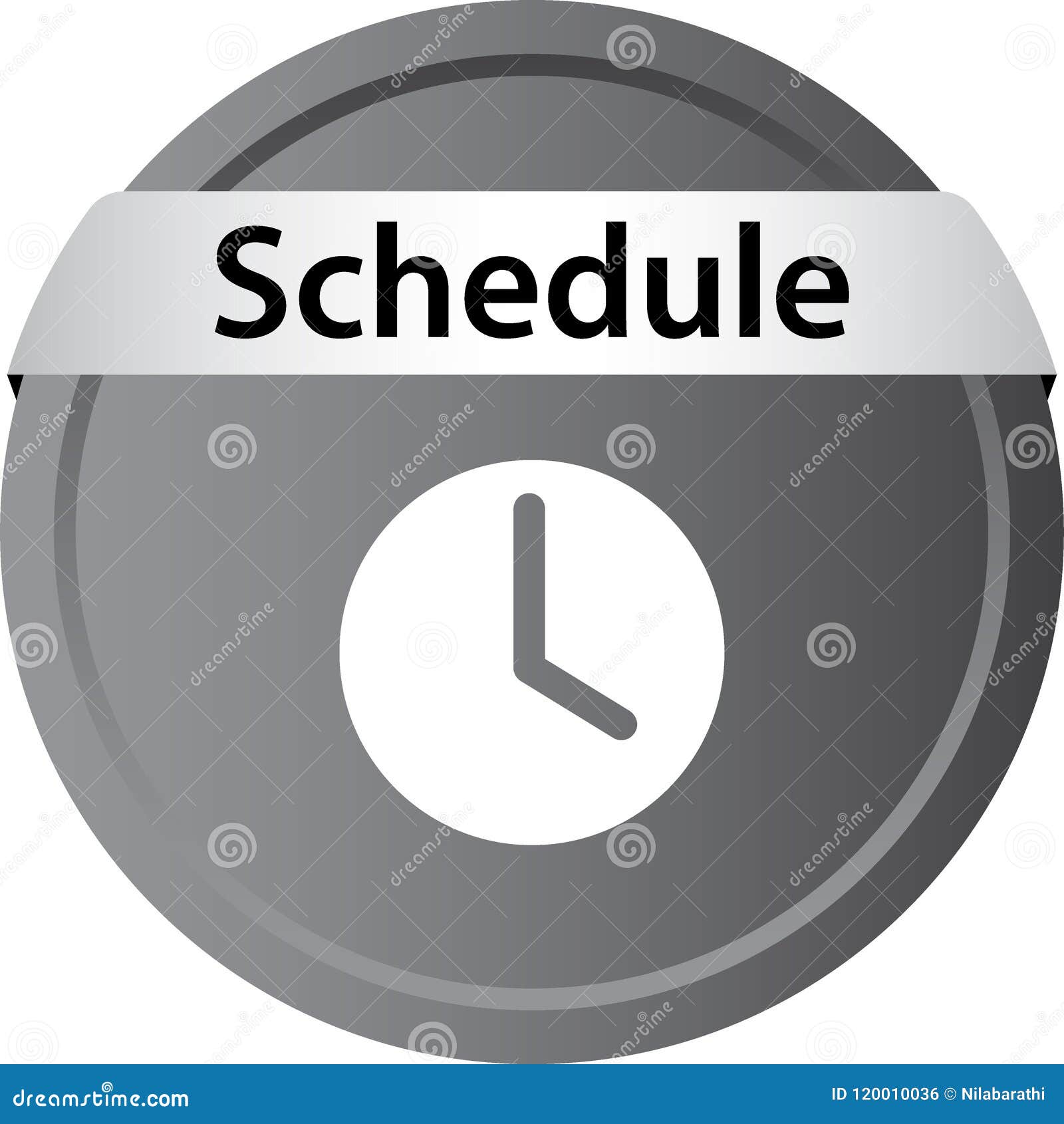 Schedule icon web button stock illustration. Illustration of dark ...