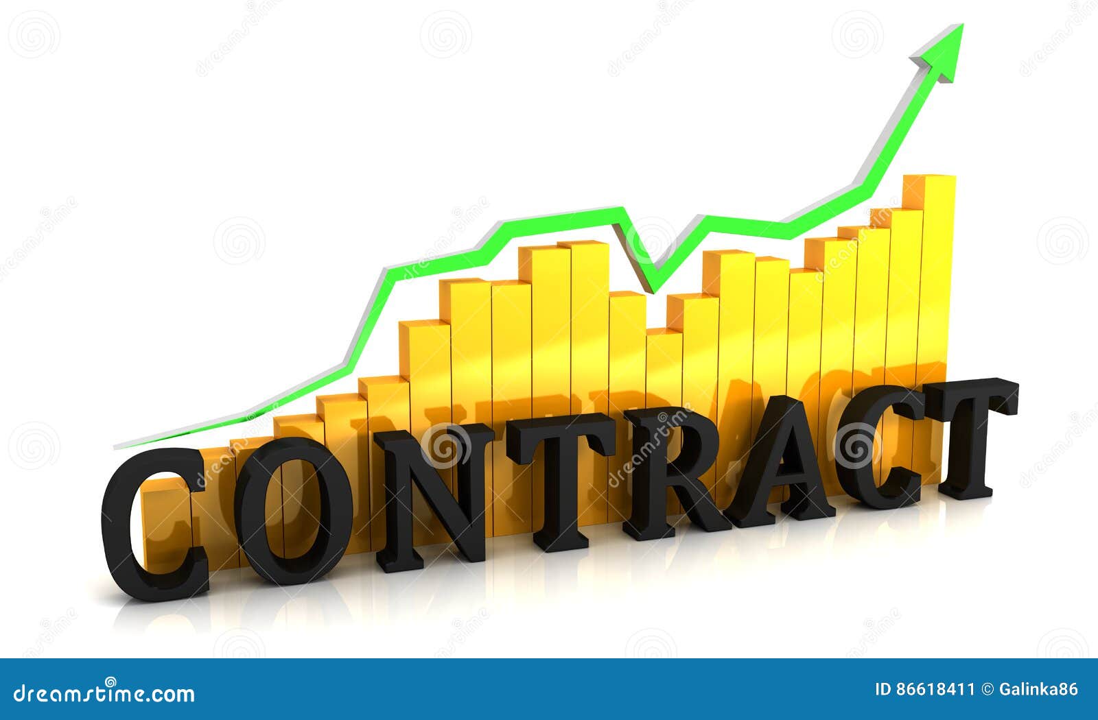 The Schedule of Increase in Contracts. 3D Stock Illustration ...