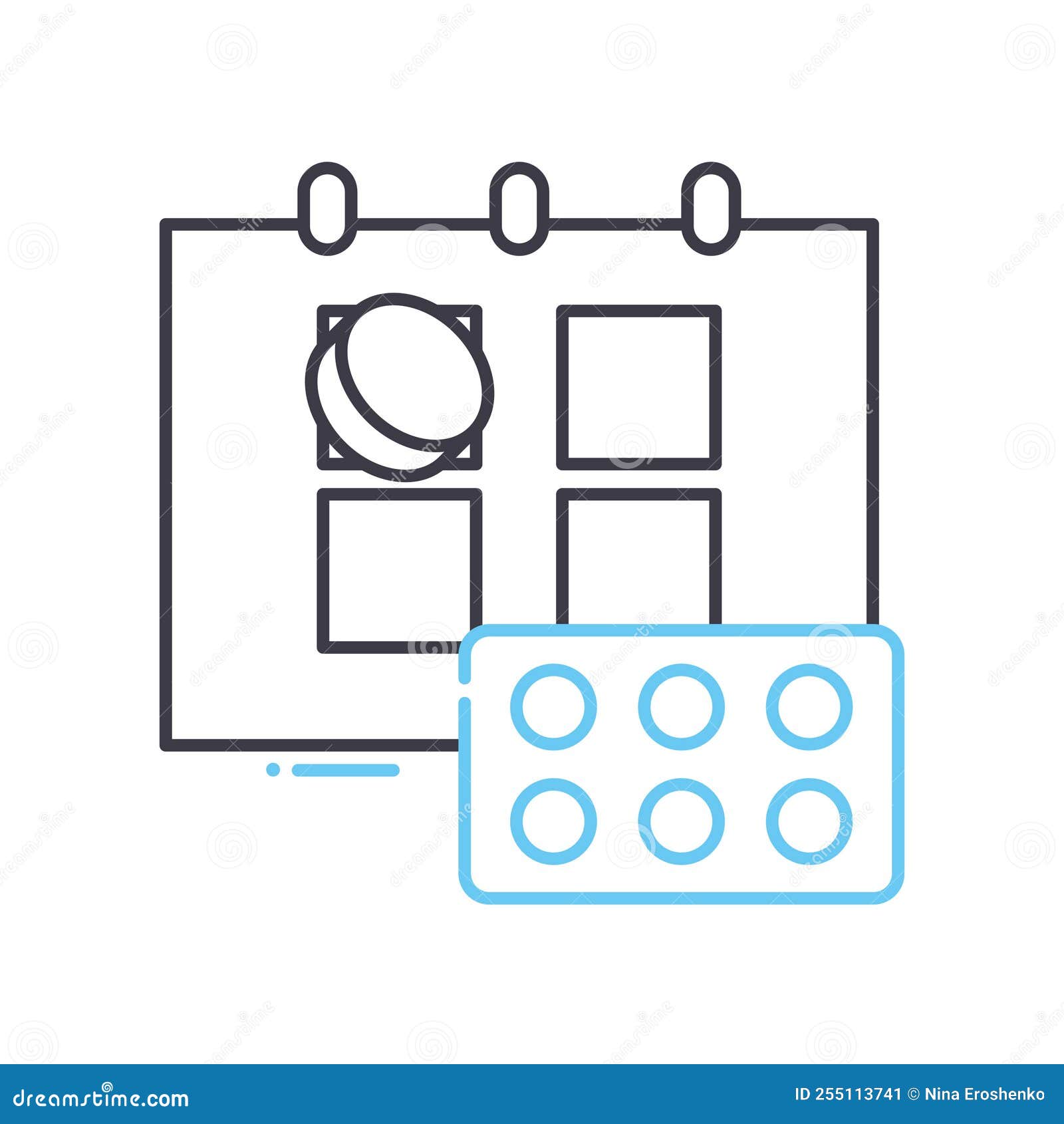 Schedule Line Icon, Outline Symbol, Vector Illustration, Concept Sign ...
