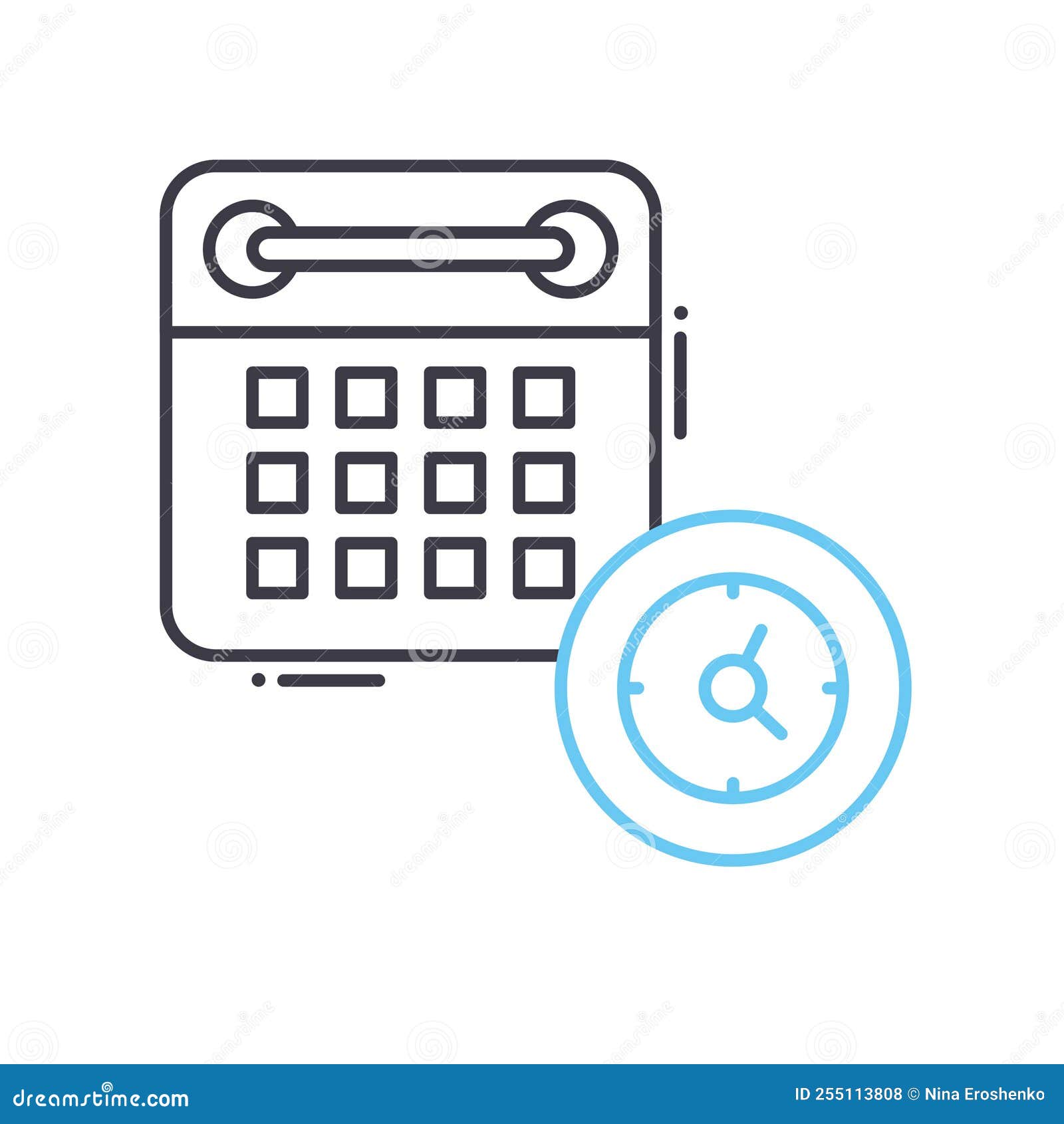 Schedule Line Icon, Outline Symbol, Vector Illustration, Concept Sign ...