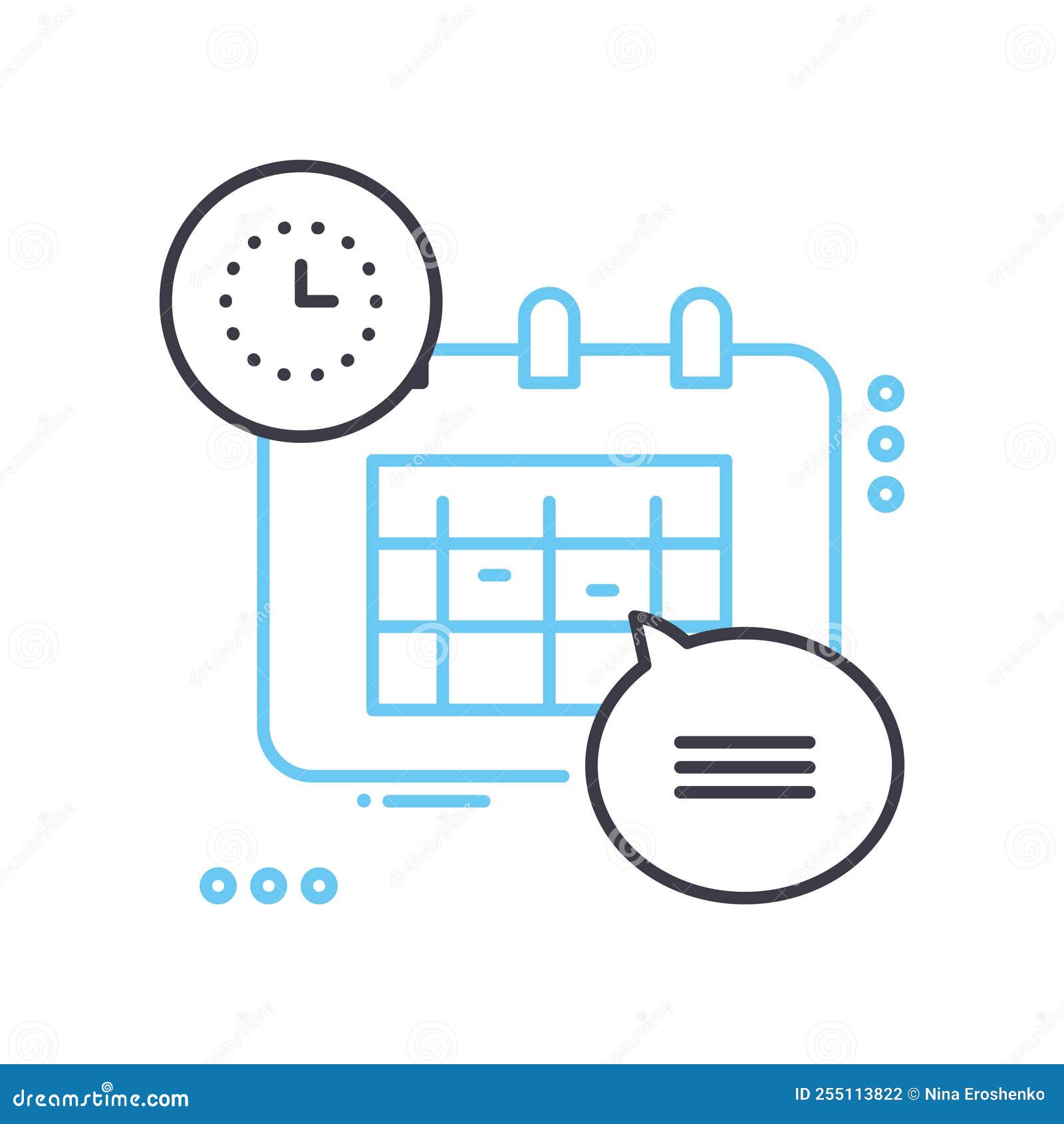 Schedule Line Icon, Outline Symbol, Vector Illustration, Concept Sign ...