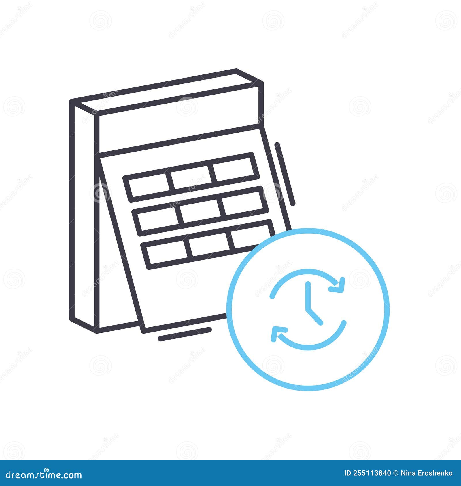 Schedule Line Icon, Outline Symbol, Vector Illustration, Concept Sign ...