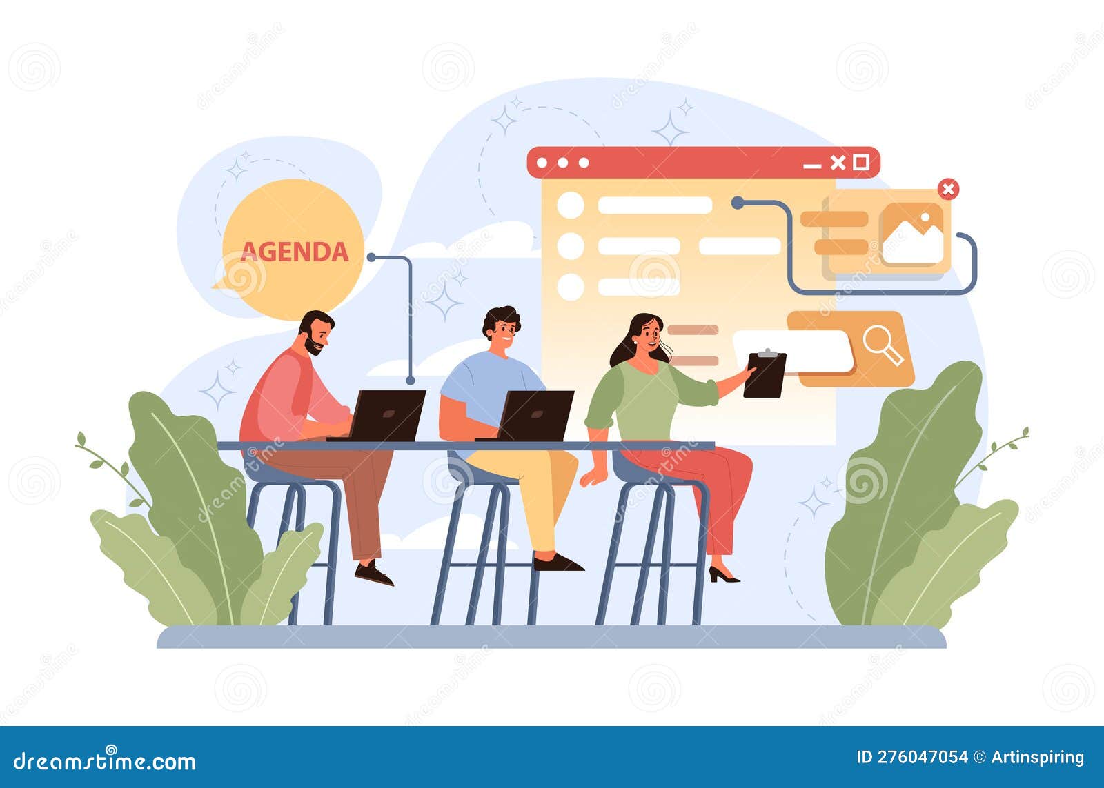 Schedule Management. Character Planning or Checking Task, Appointment ...