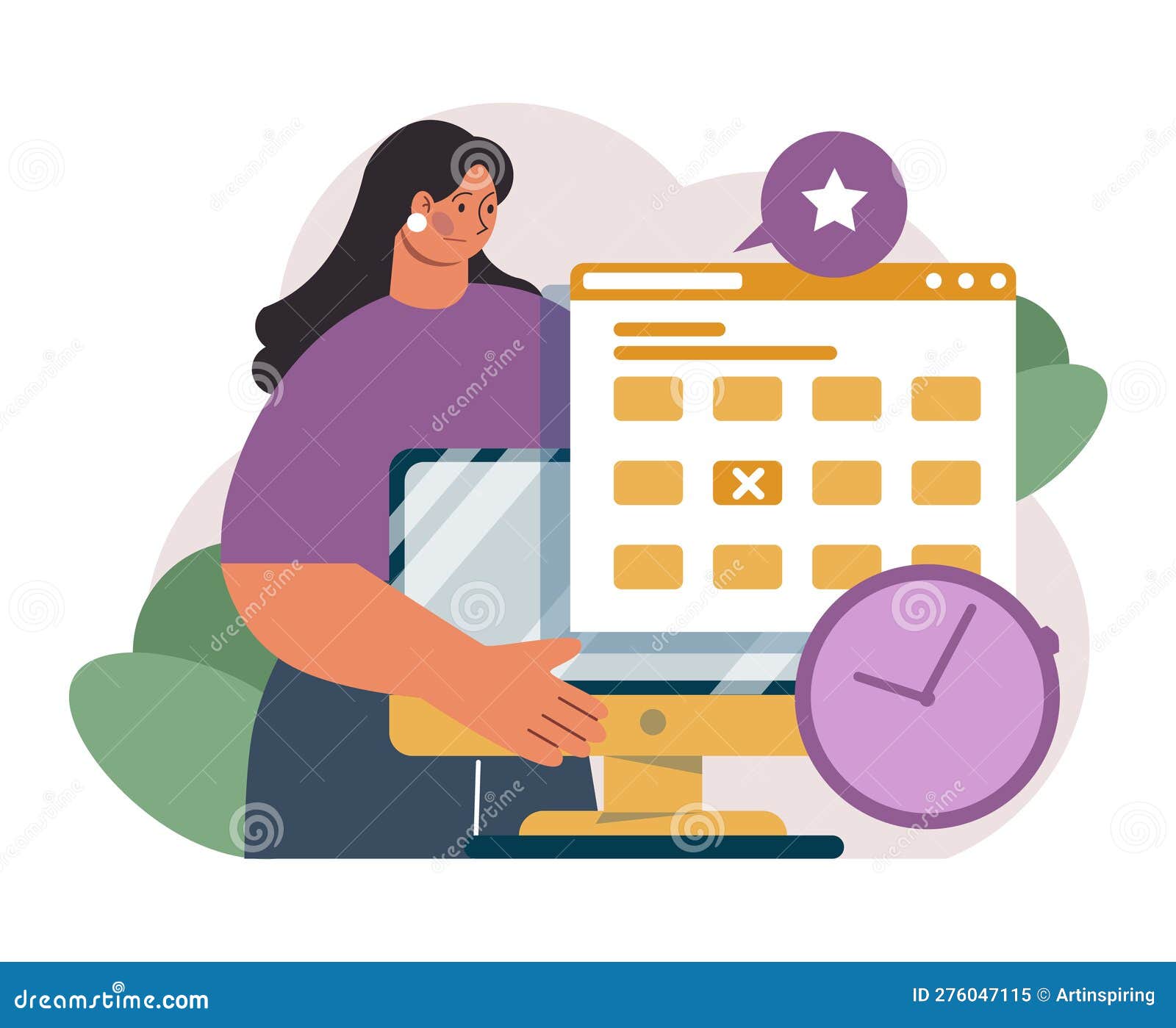 Schedule Management. Character Planning or Checking Task, Appointment ...