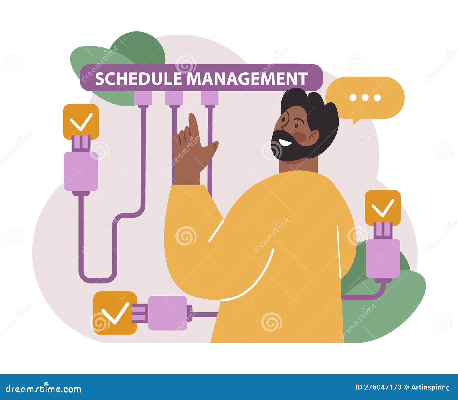 Schedule Management. Character Planning or Checking Task, Appointment ...