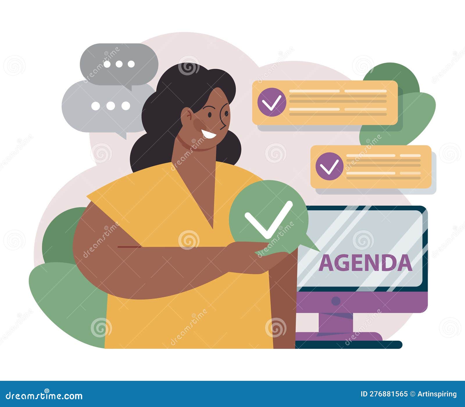 Schedule Management. Character Planning or Checking Task, Appointment ...