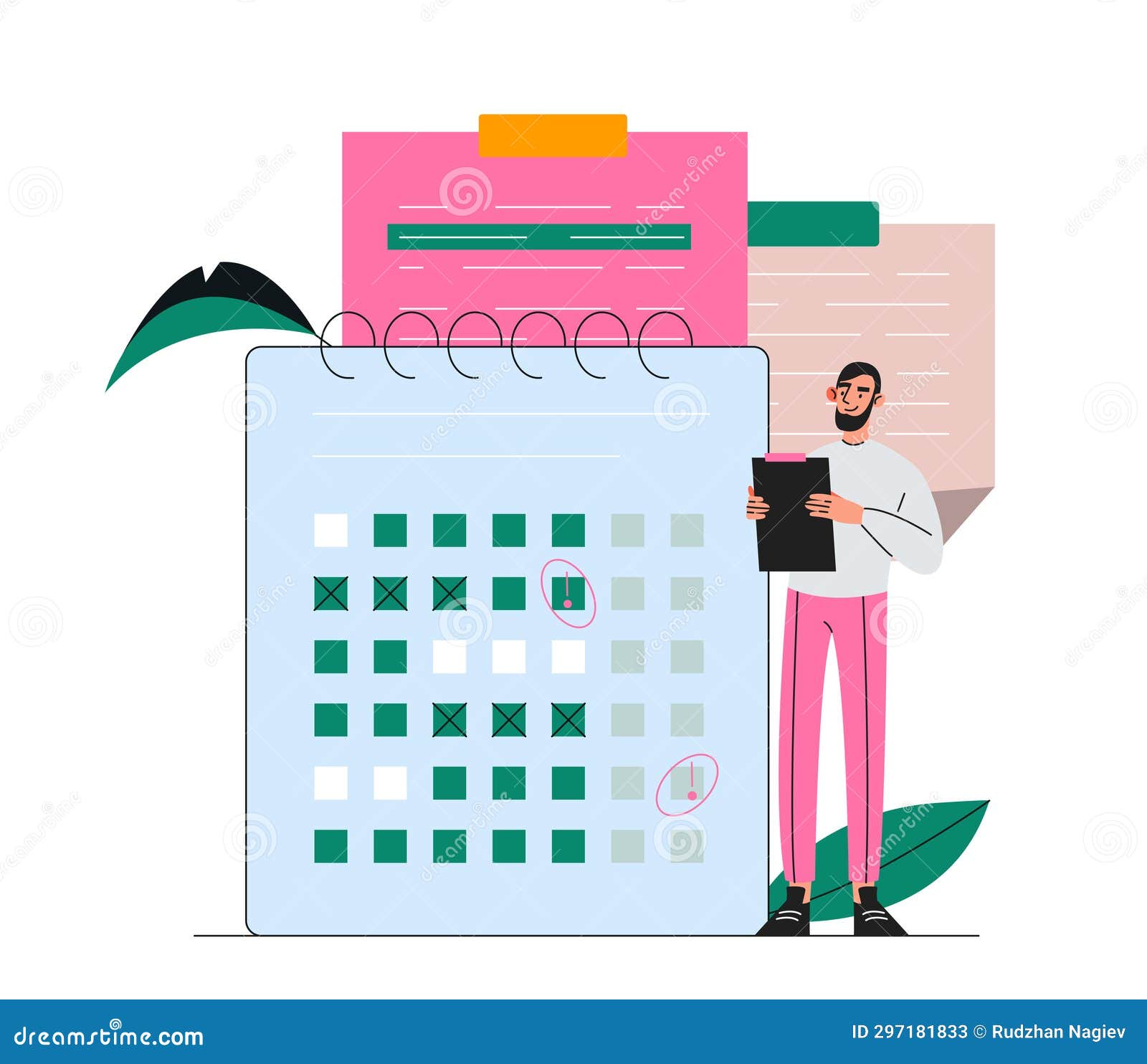 Schedule Management Vector Concept Stock Vector - Illustration of good ...