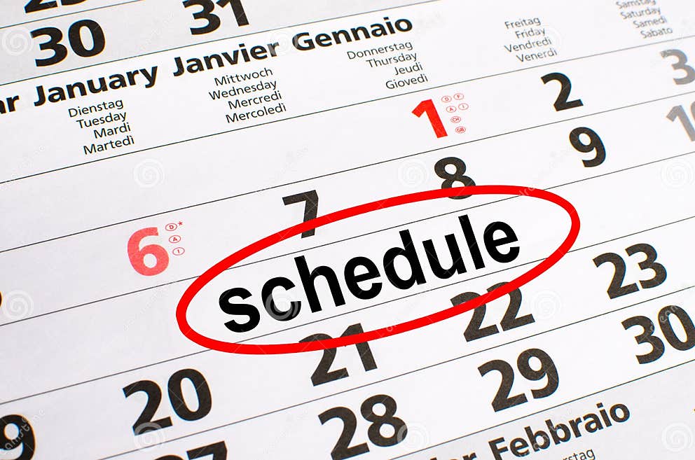 Schedule stock photo. Image of week, year, date, note - 50331690