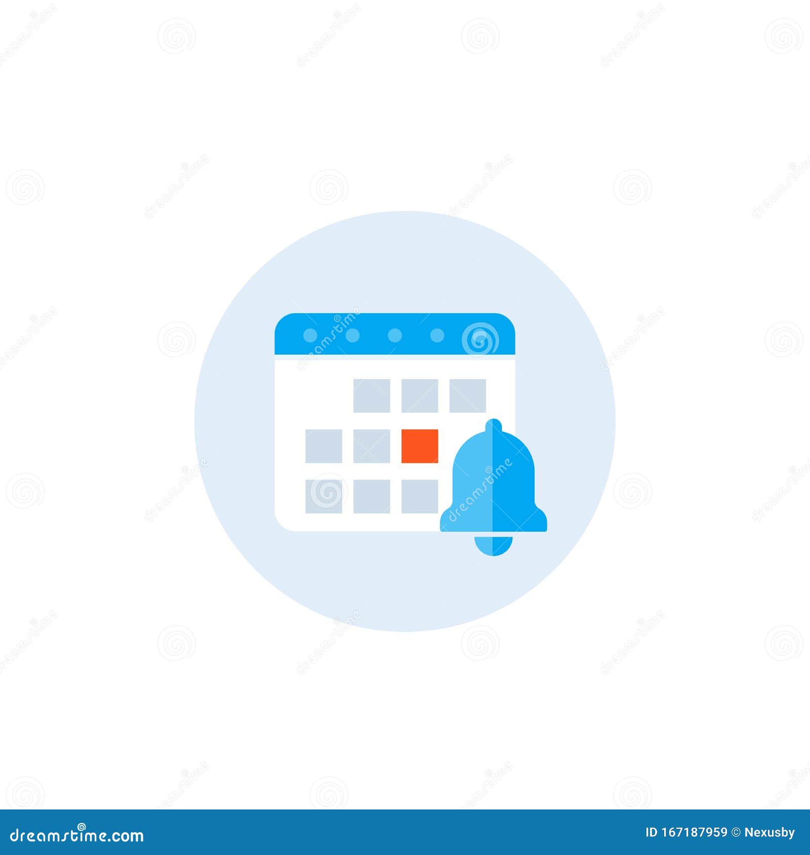 Schedule and Notification, Vector Flat Icon Stock Vector - Illustration ...