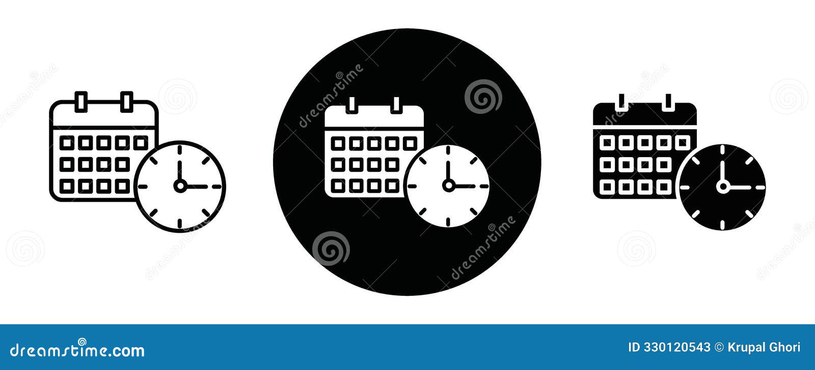 Schedule Outline Icon Collection or Set. Schedule Thin Vector Line Art ...