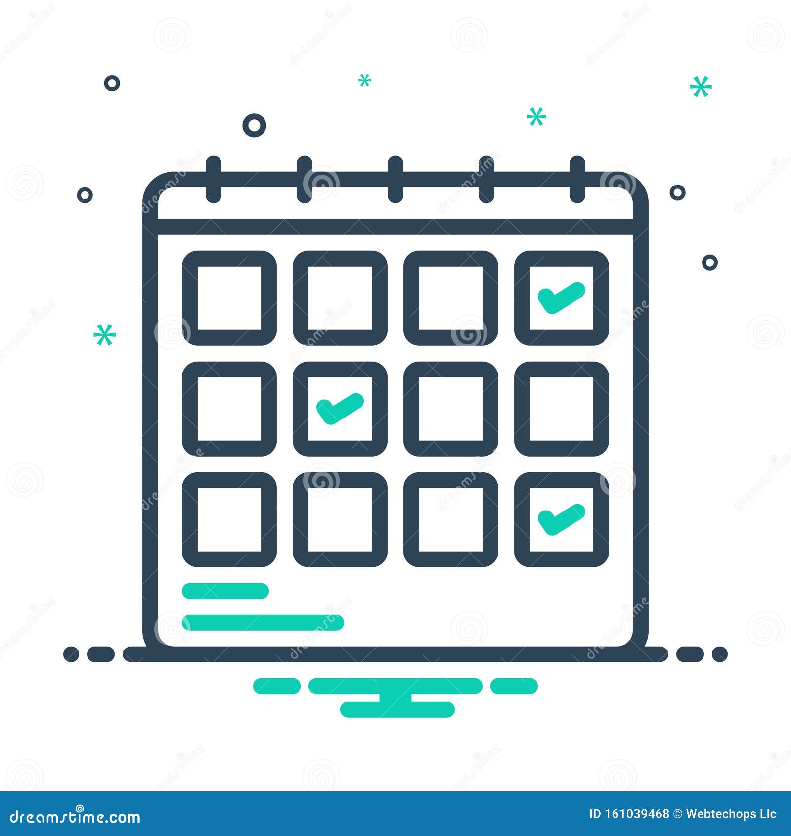 Mix Icon for Schedule Planning, Planification and Project Stock Vector ...